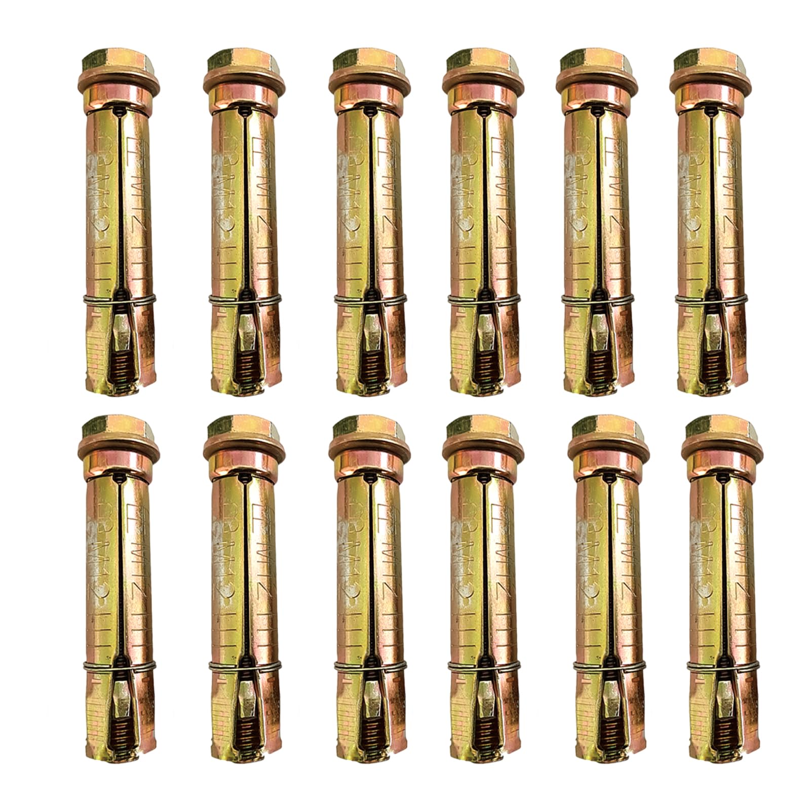 12pcs Concrete Bolts Anchor Bolts Expansion Bolts Carbon Steel Screws ...