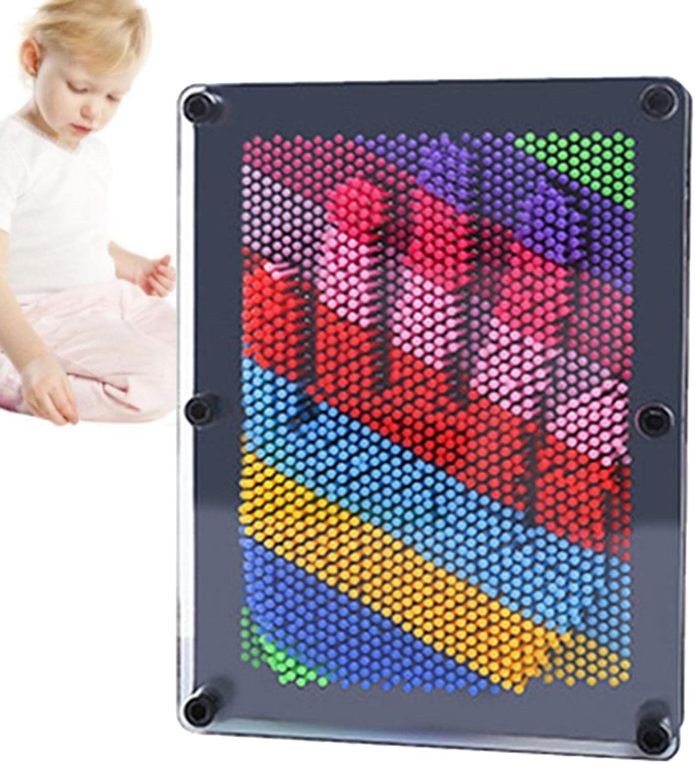 Pin Art Toy - Colorful 3D Pin Art Toy,Pin Impression Art Sensory Toys ...