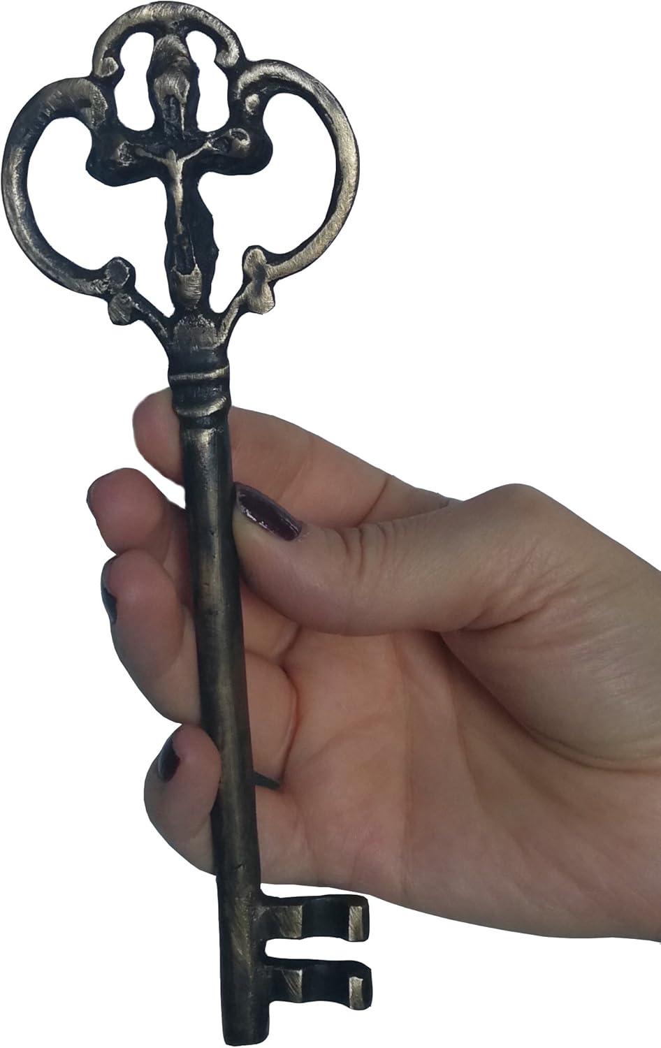 Amazon.com: Bestdepo Cross Skeleton Key,Large,7.5 inch,Solid Brass ...