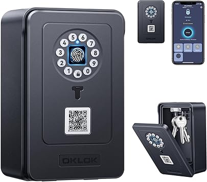Amazon.com: Smart Key Lock Box, ELECTOP Fingerprint Lock Box Bluetooth ...
