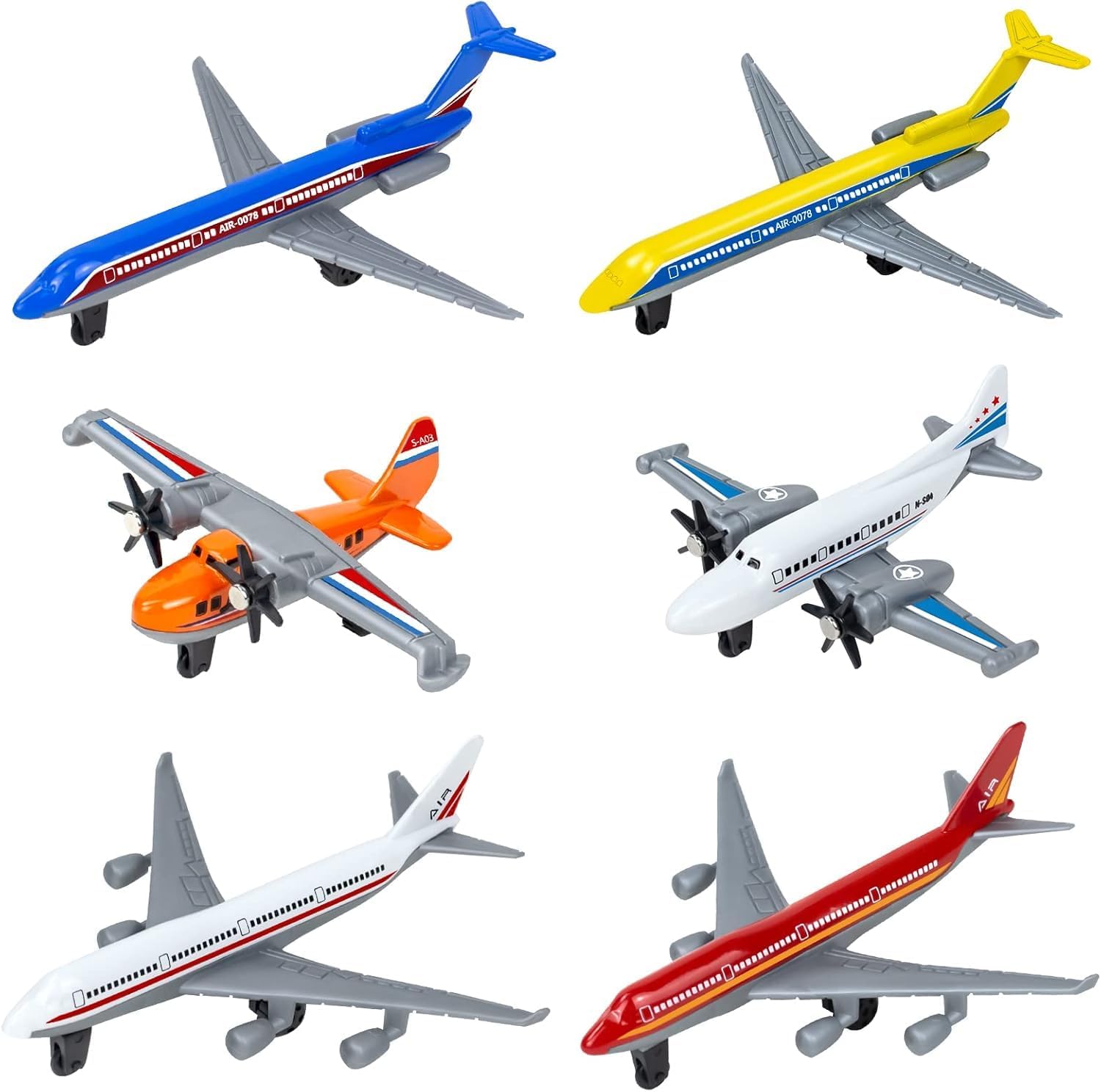 Amazon.com: Toy Airplane 6 Pack, Diecast Airplane Toy for Boys Age 3 4 ... Amazon.com: Toy Airplane 6 Pack, Diecast Airplane Toy for Boys Age 3 4 ...