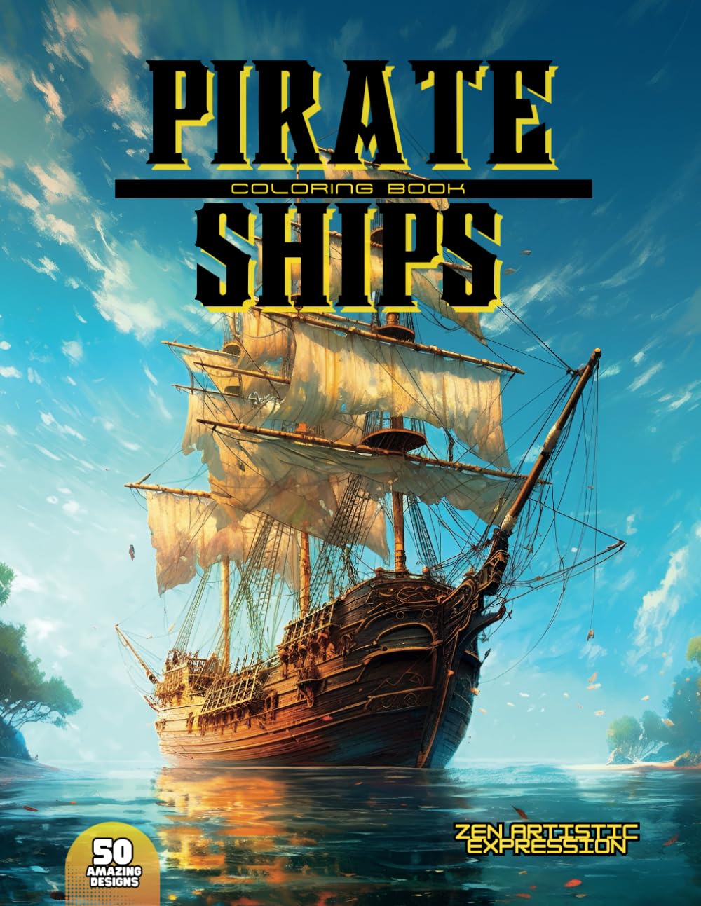 Amazon.com: Pirate Ships Coloring Book: Pirate Adventures Captivating ...