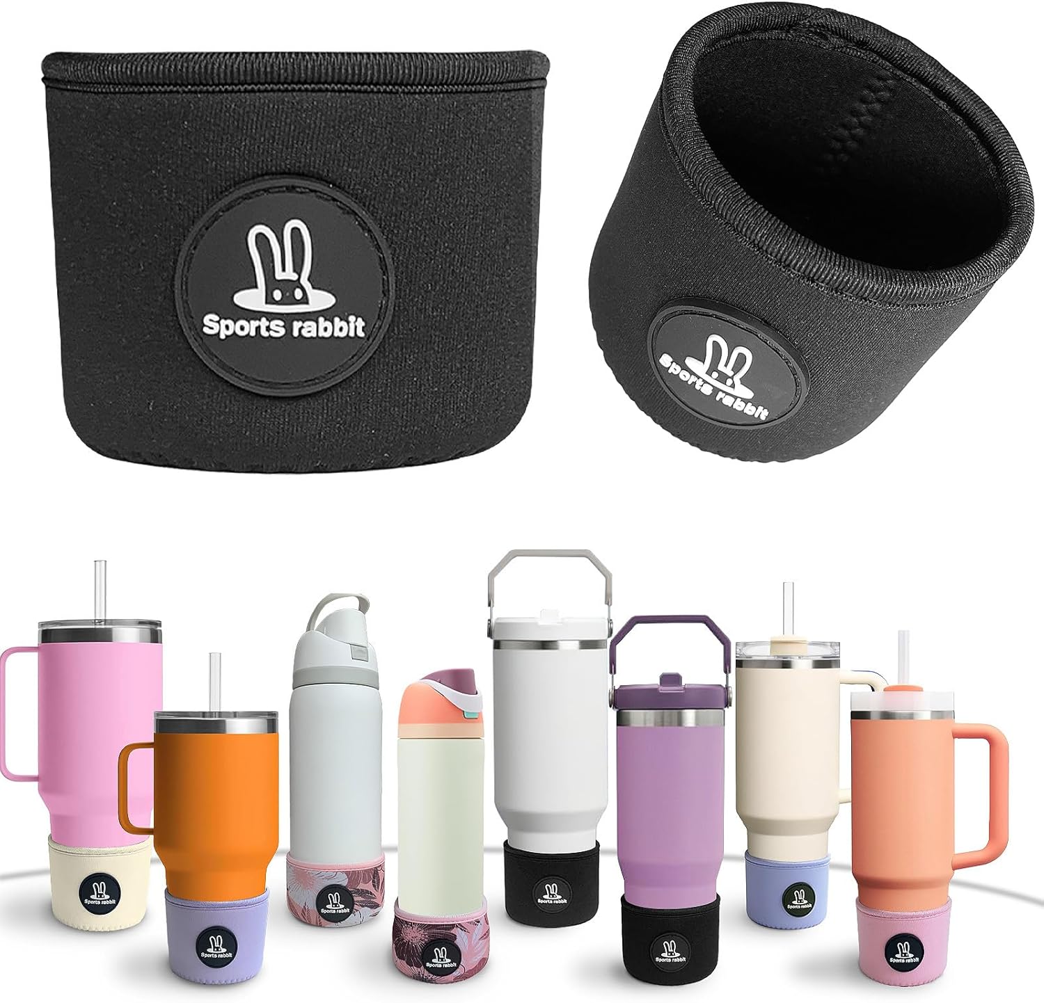 Amazon.com : Sports rabbit Water Bottle Boot 2-Pack – Neoprene Sleeve ...