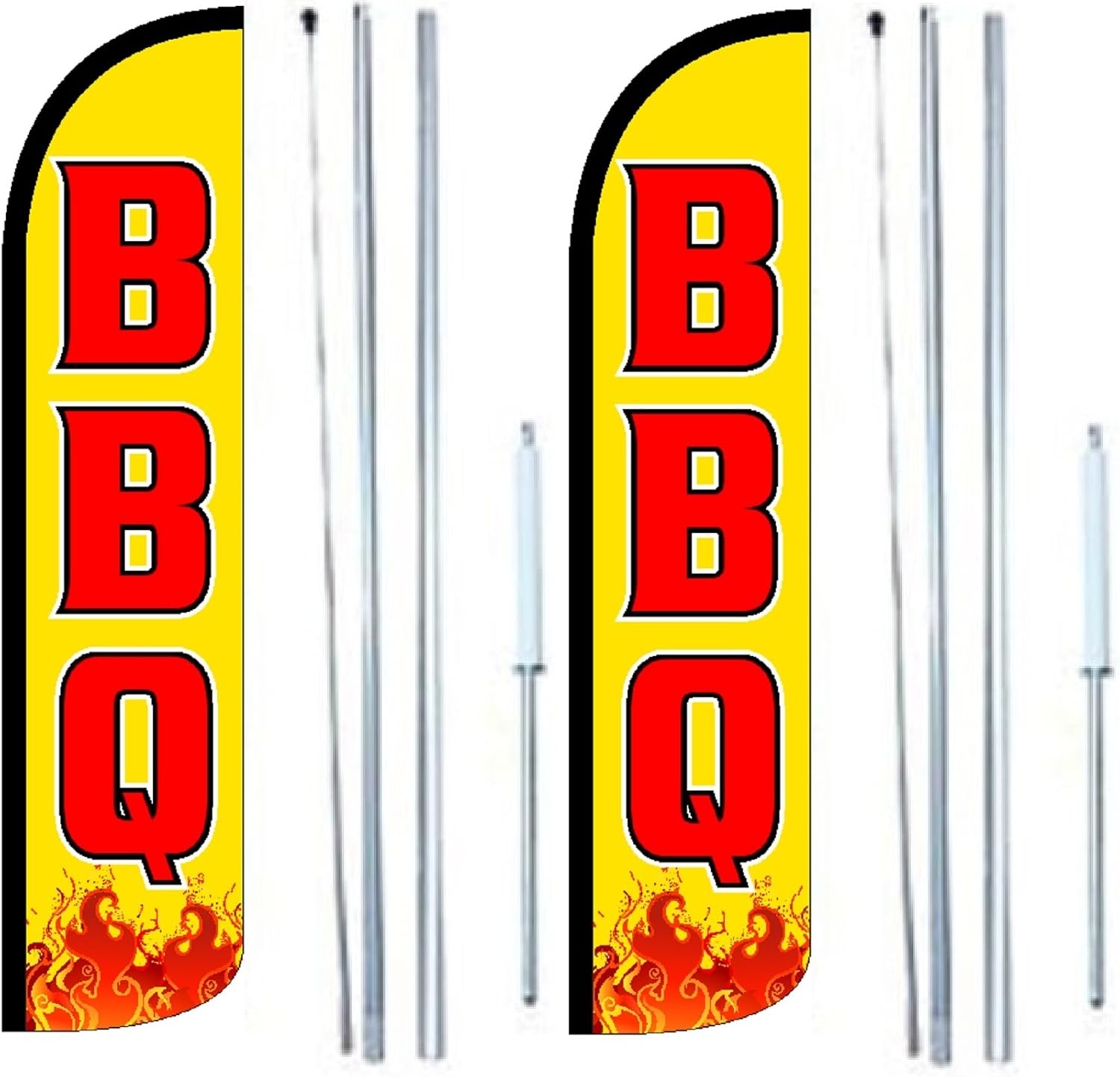 Amazon.com: OnPoint Wares BBQ King Flag Sign With Complete Hybrid Pole ...