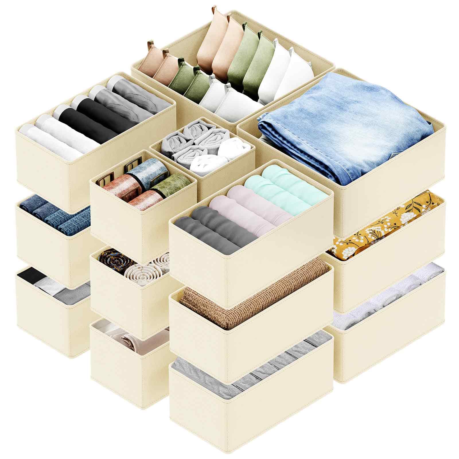 Amazon.com: SpaceAid Drawer Organizer for Clothes, 18 Pack Dresser ...