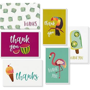 Amazon.com: InvitationHouse Tropical Floral Thank You Cards and ...