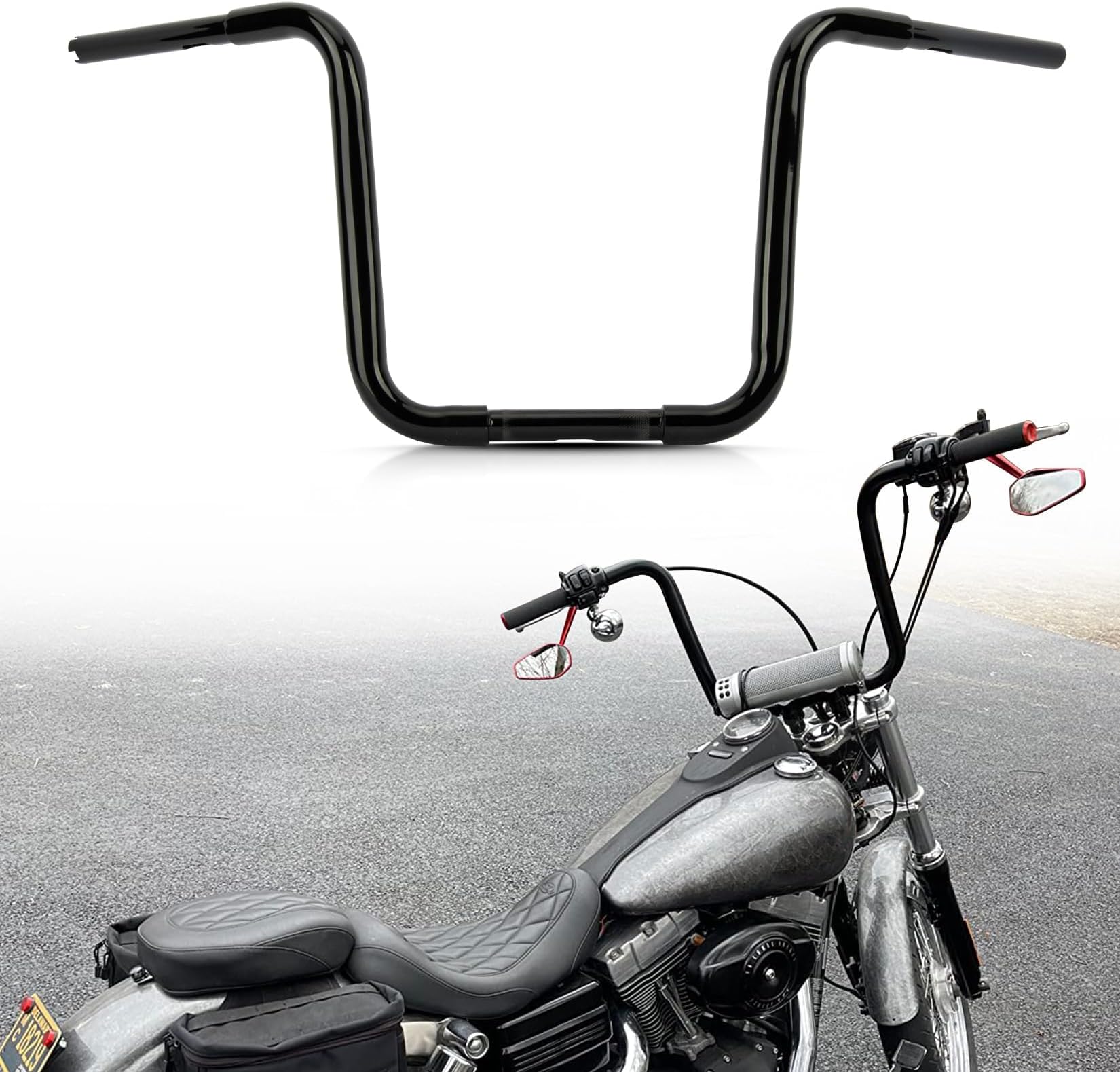 Amazon.com: 14" Rise Ape Hanger Handlebars 1-1/4" Fat - Ohhmoto ...