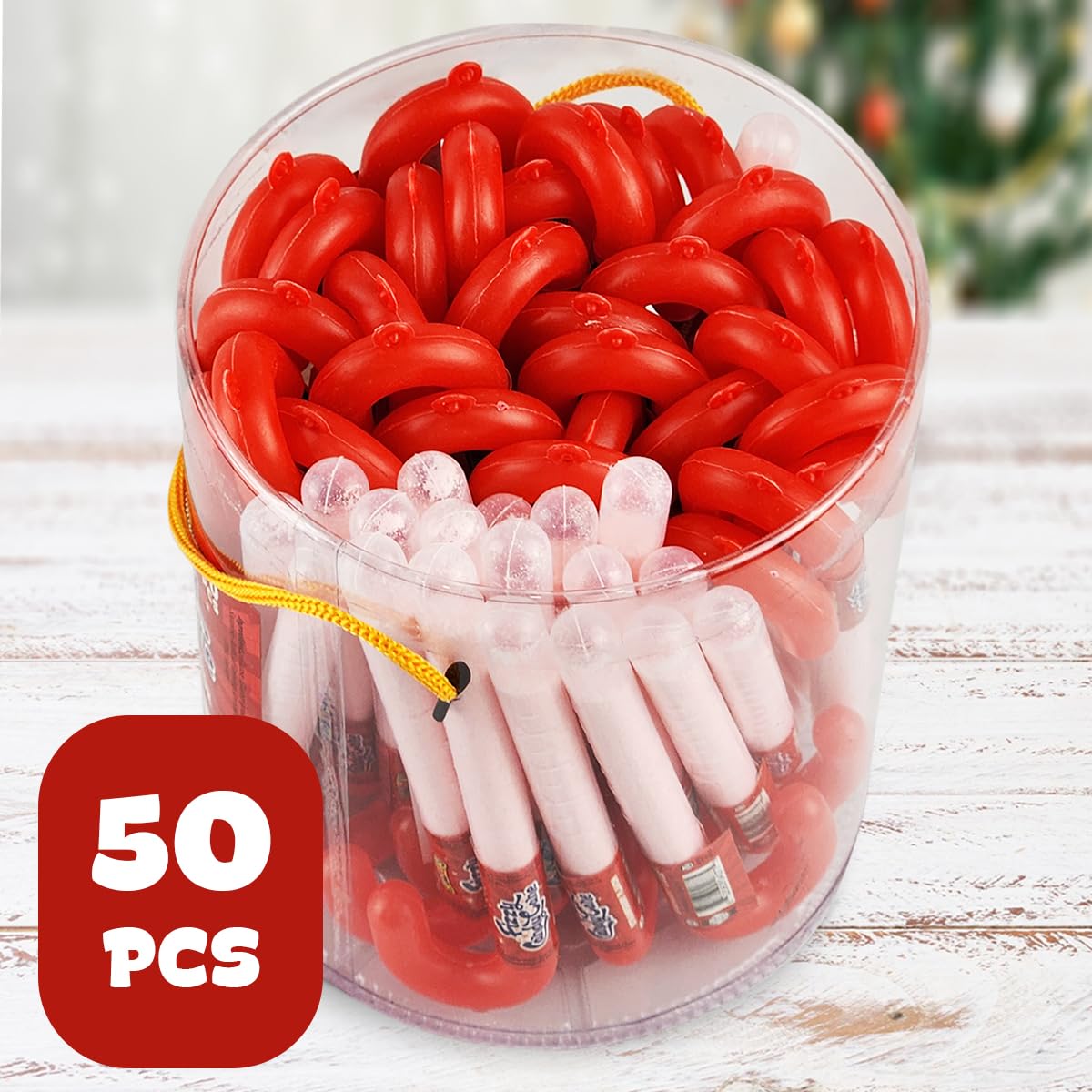 Snapklik.com : 50 Christmas Fizzy Candy Canes, 50 Pack Of Strawberry ...