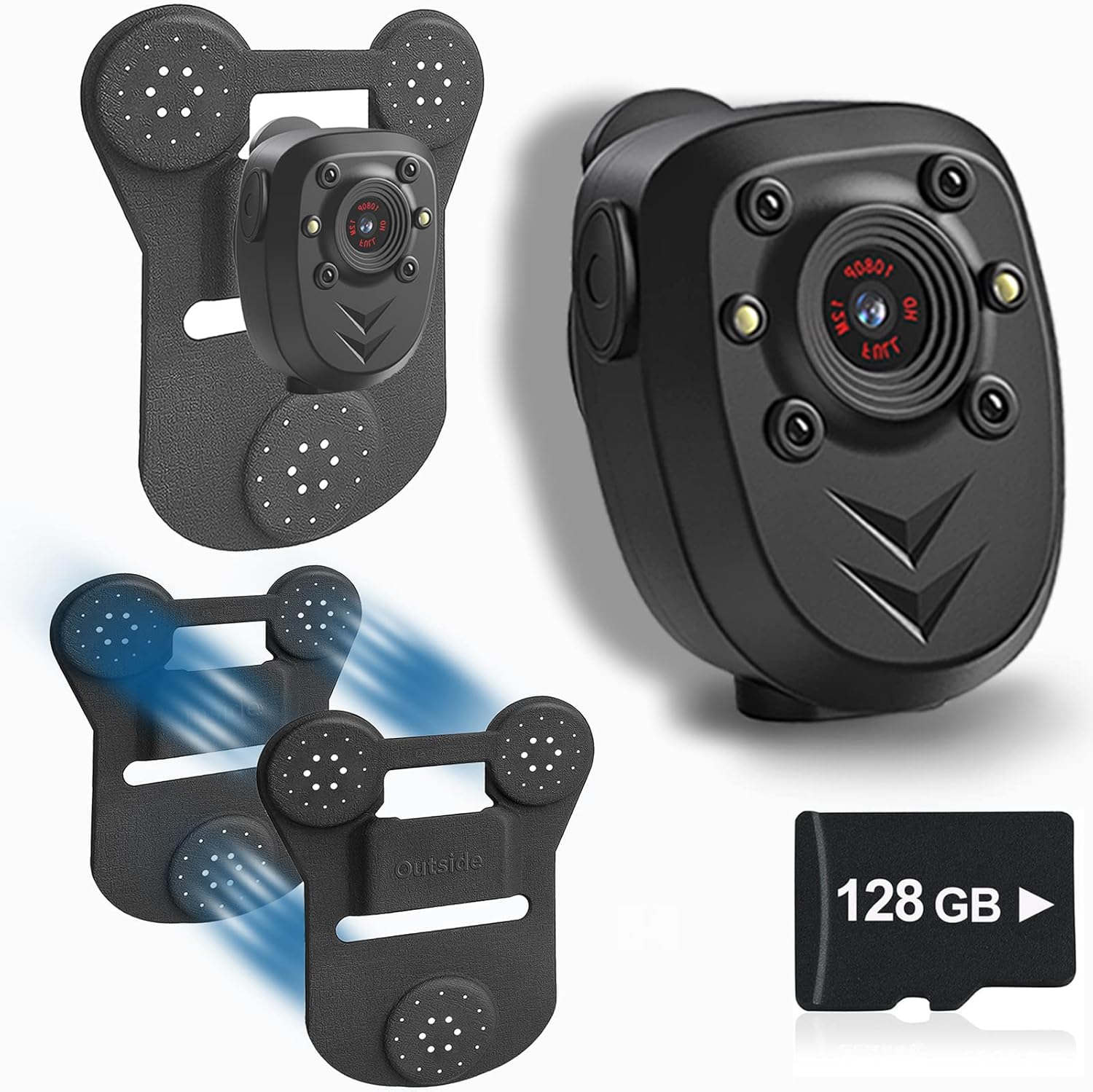 Amazon.com : KSADBOSSBO Bundle 128G Body Camera & Camera Magnetic Mount ...