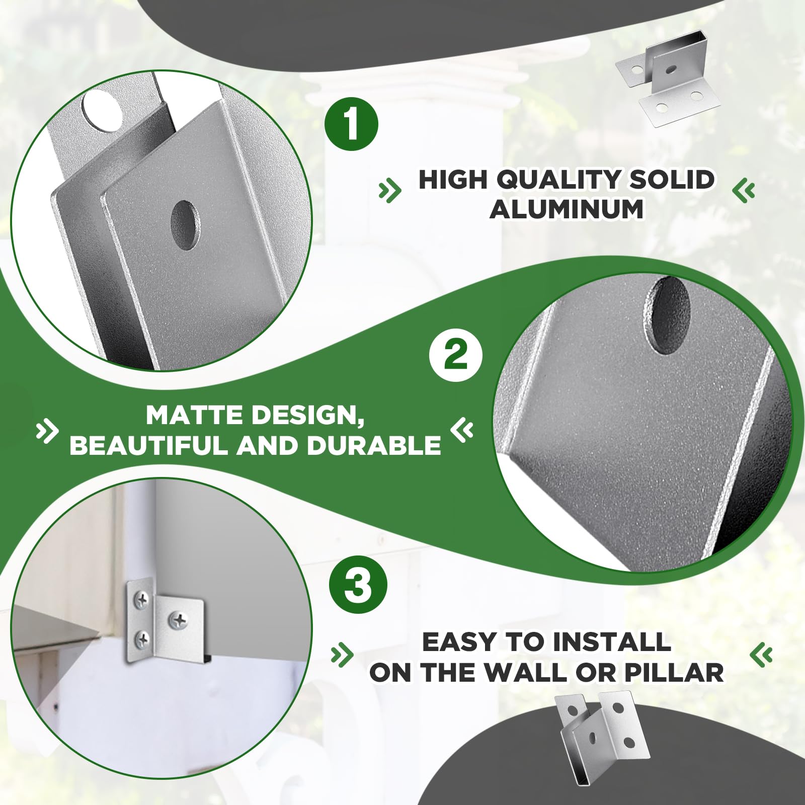 Snapklik.com : Hicarer 2 Pack U Sign Brackets For 1/4" Material Corners ...