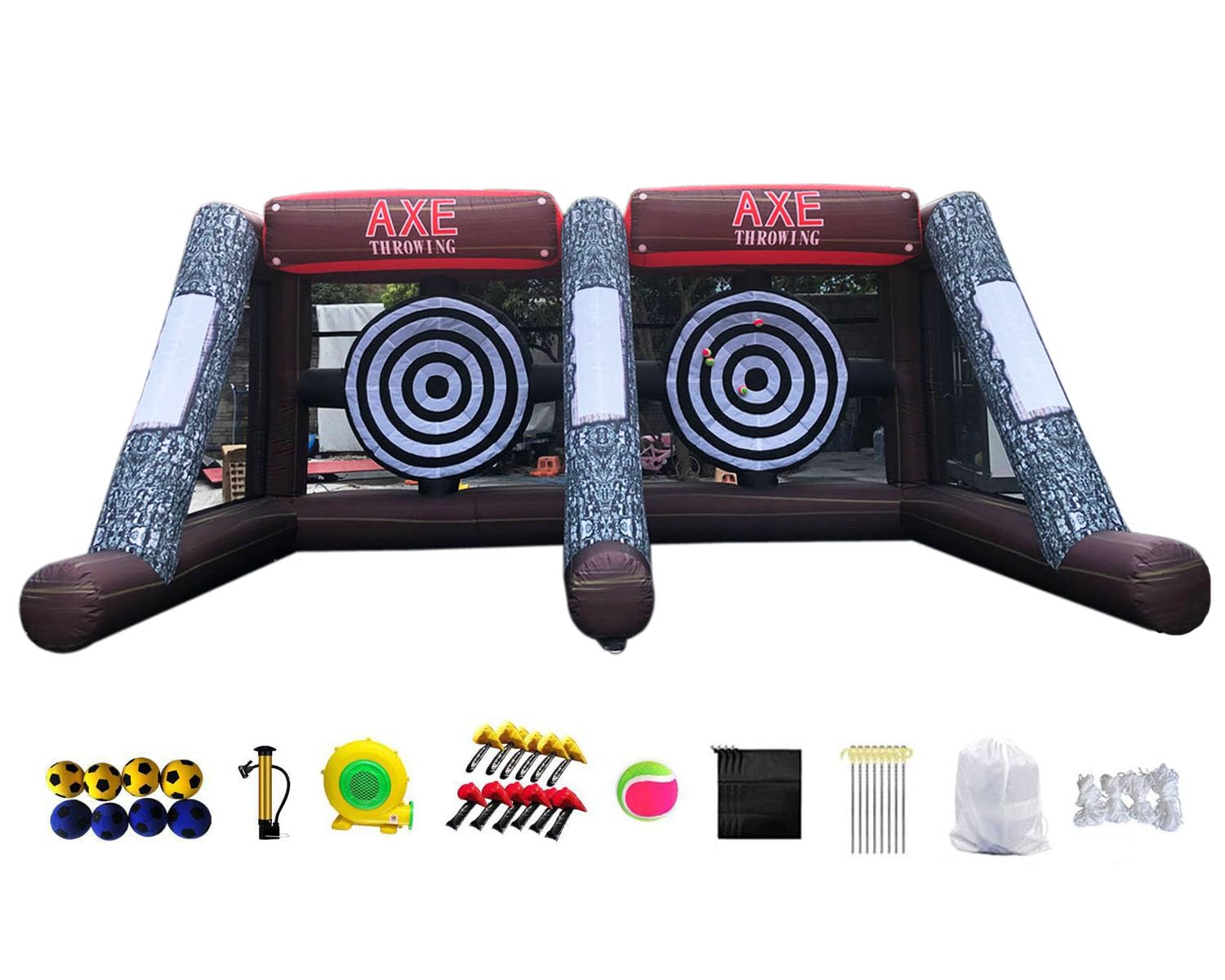 Snapklik.com : Vinfgoes Inflatable Axe Throwing + Inflatable Ball Toss ...