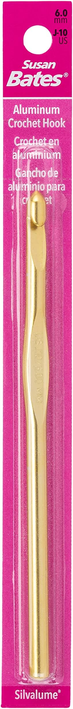 Amazon.com: Susan Bates Silvalume Crochet Hooks 5-1/2": Size J (6mm ...