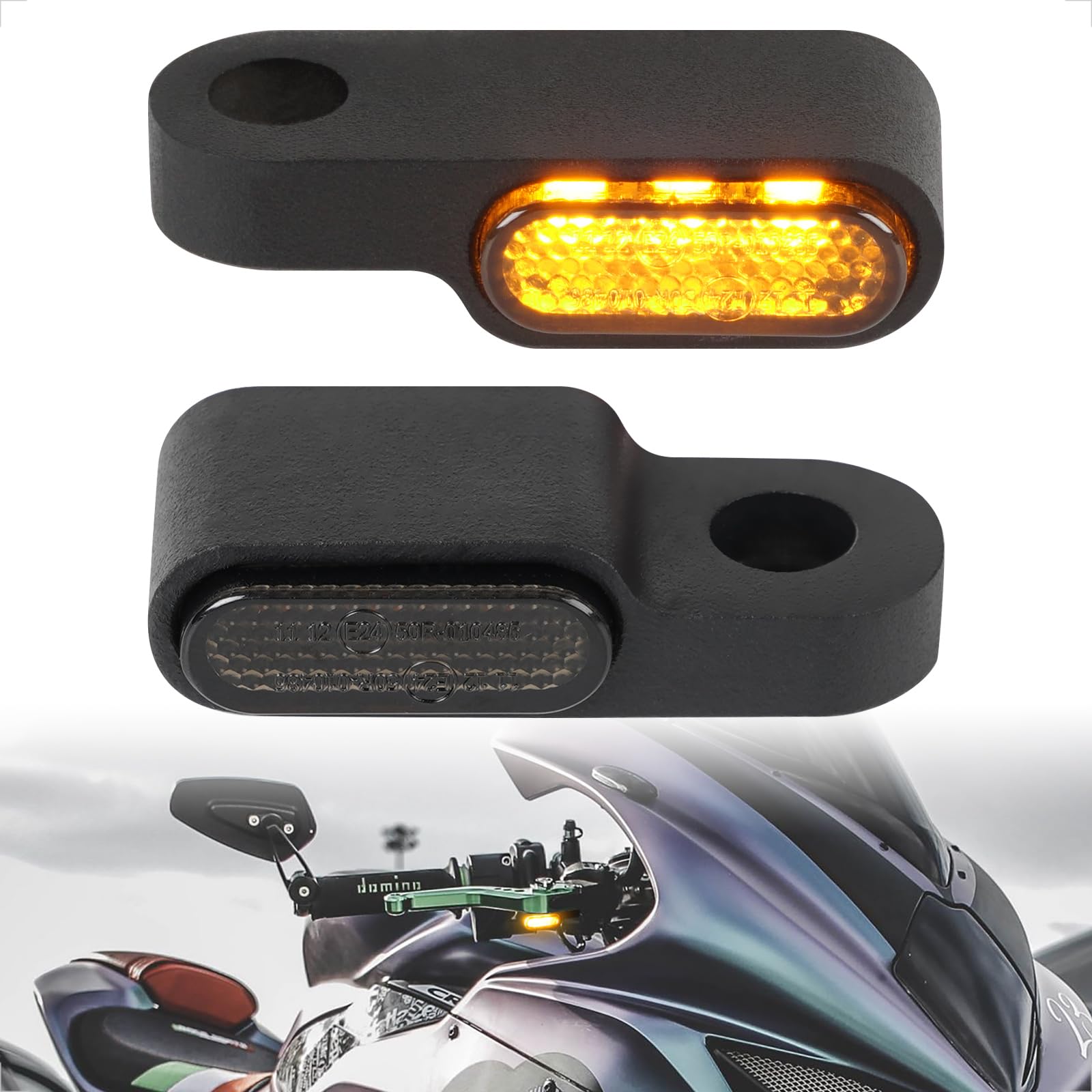 Snapklik.com : Evermotor 12V Motorcycle Indicators - Handlebar Led Turn ...