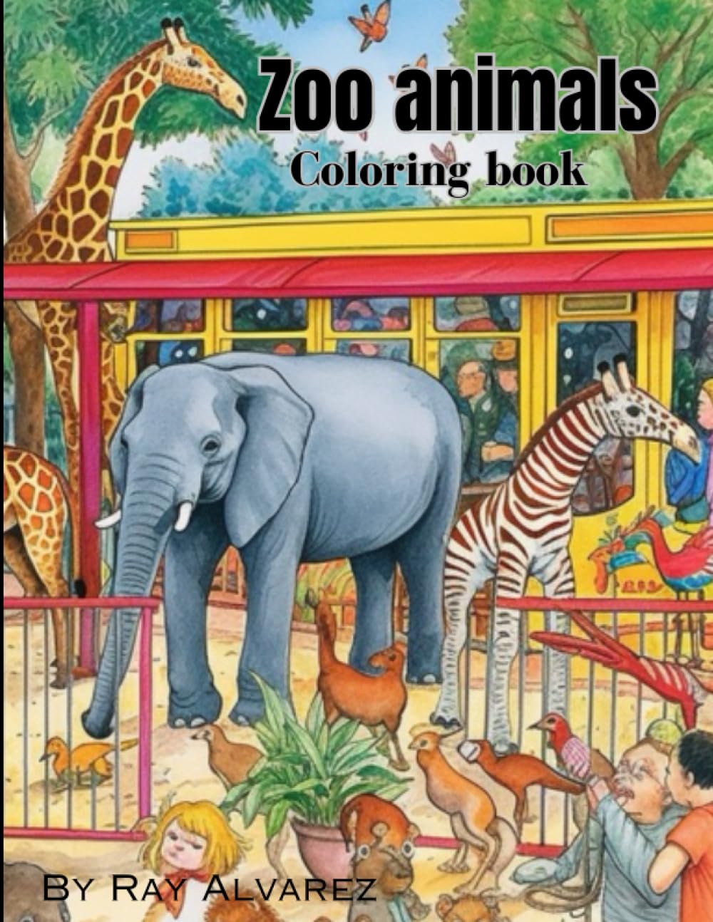 Amazon.com: Zoo animals coloring book: Fun zoo animals coloring book ...