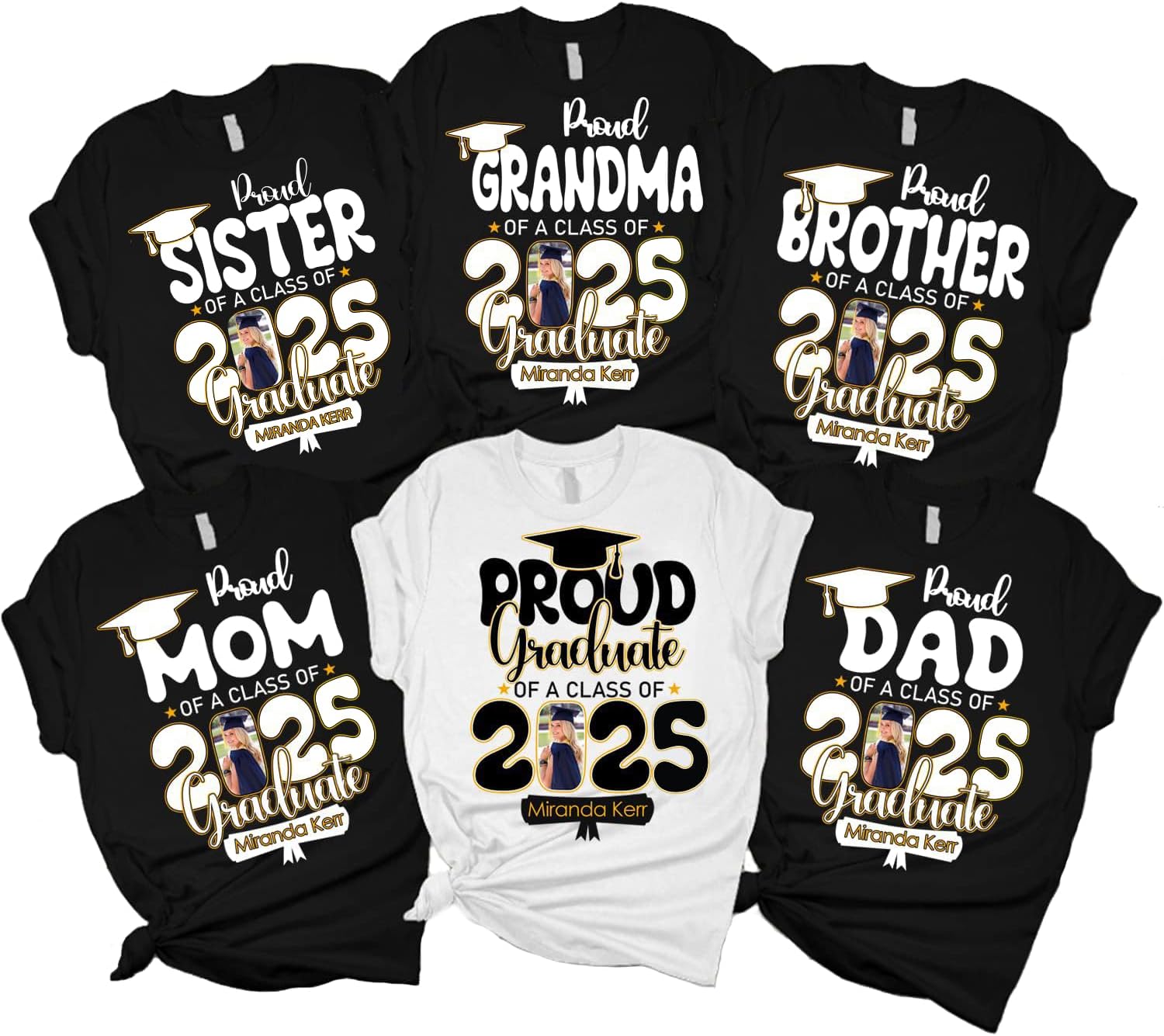 Amazon.com: Custom Images Senior T-Shirts, Graduation Shirt, Proud ...