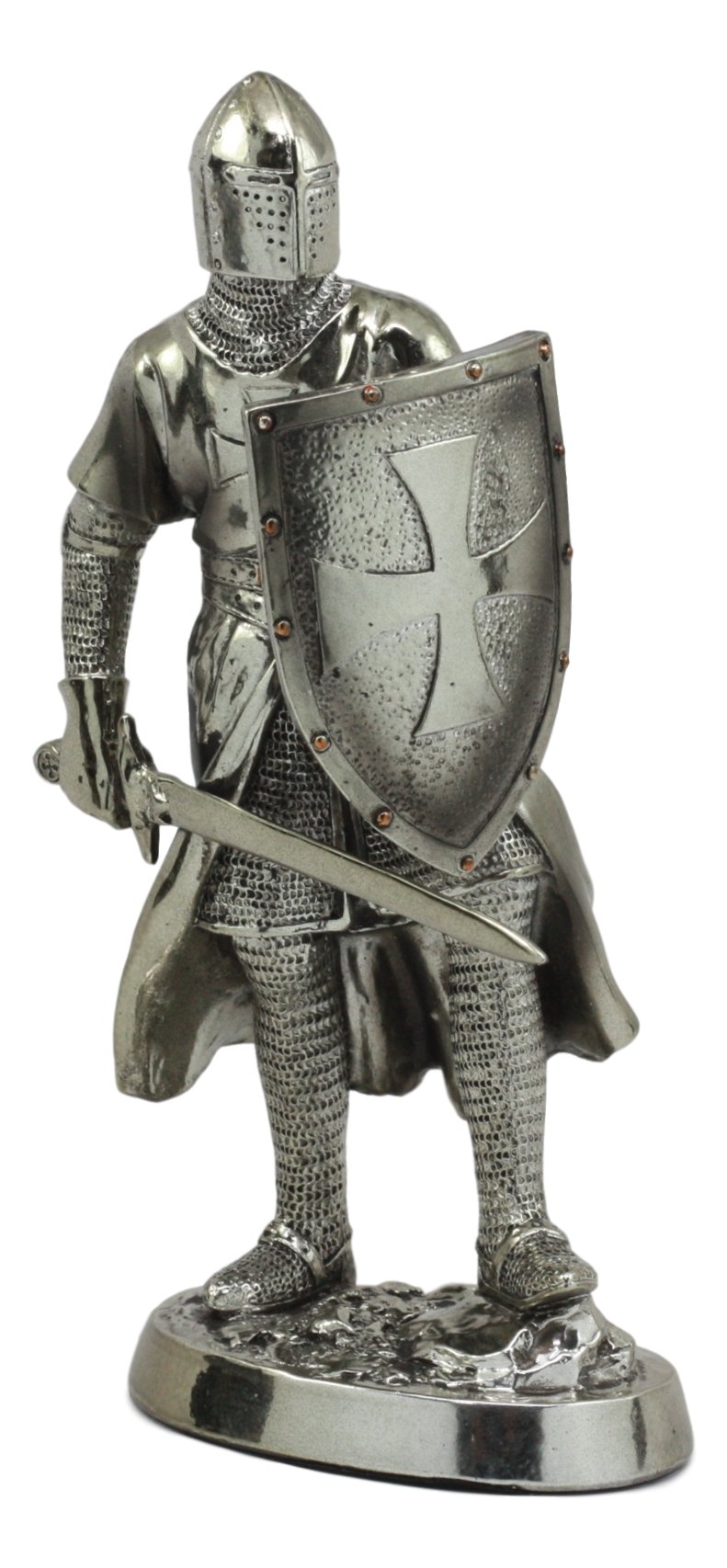 Amazon.com: Medieval Crusader Knight Statue Bronze Finishing Cold Cast ...