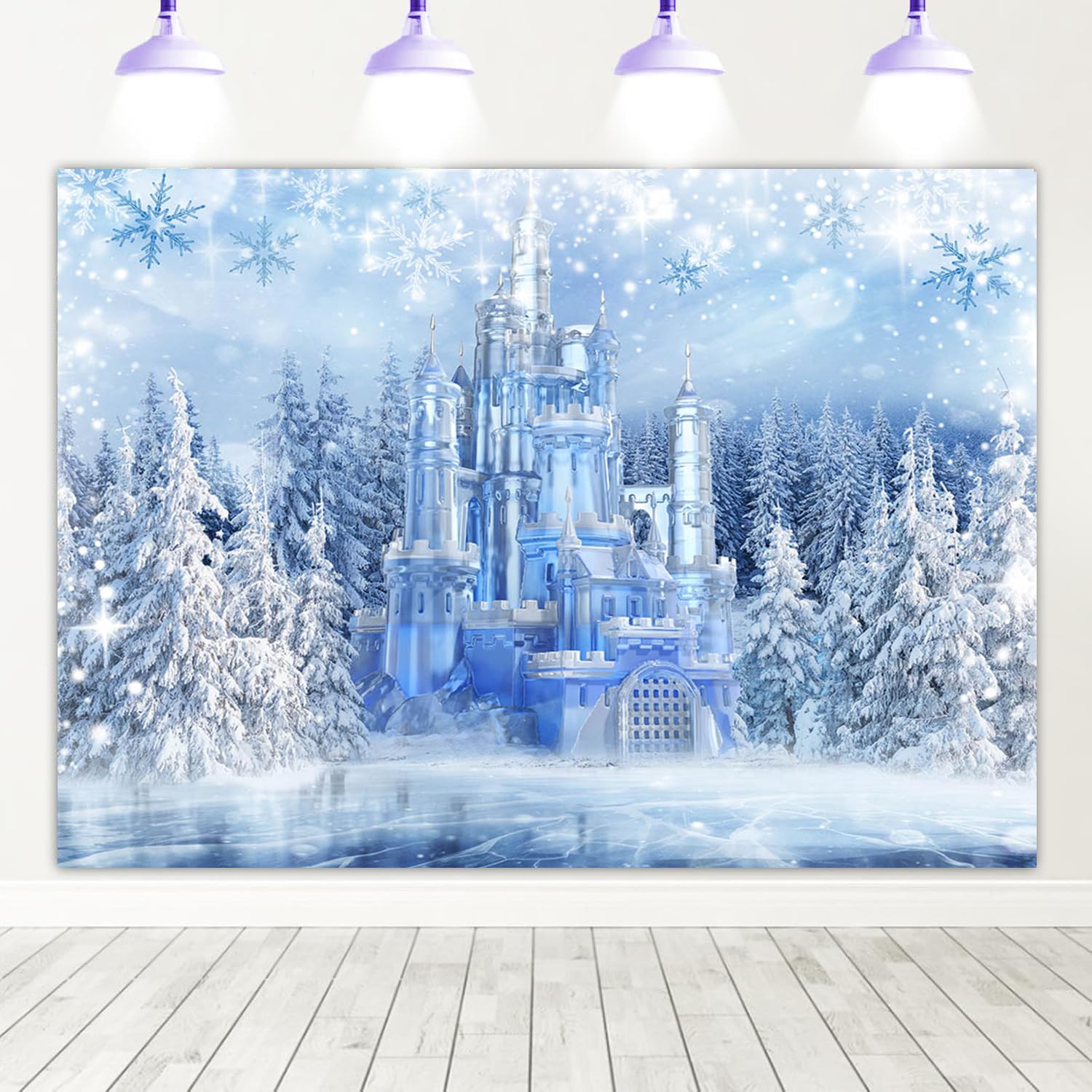 Amazon.com : Mocsicka Winter Castle Backdrop Ice Frozen World Winter ...