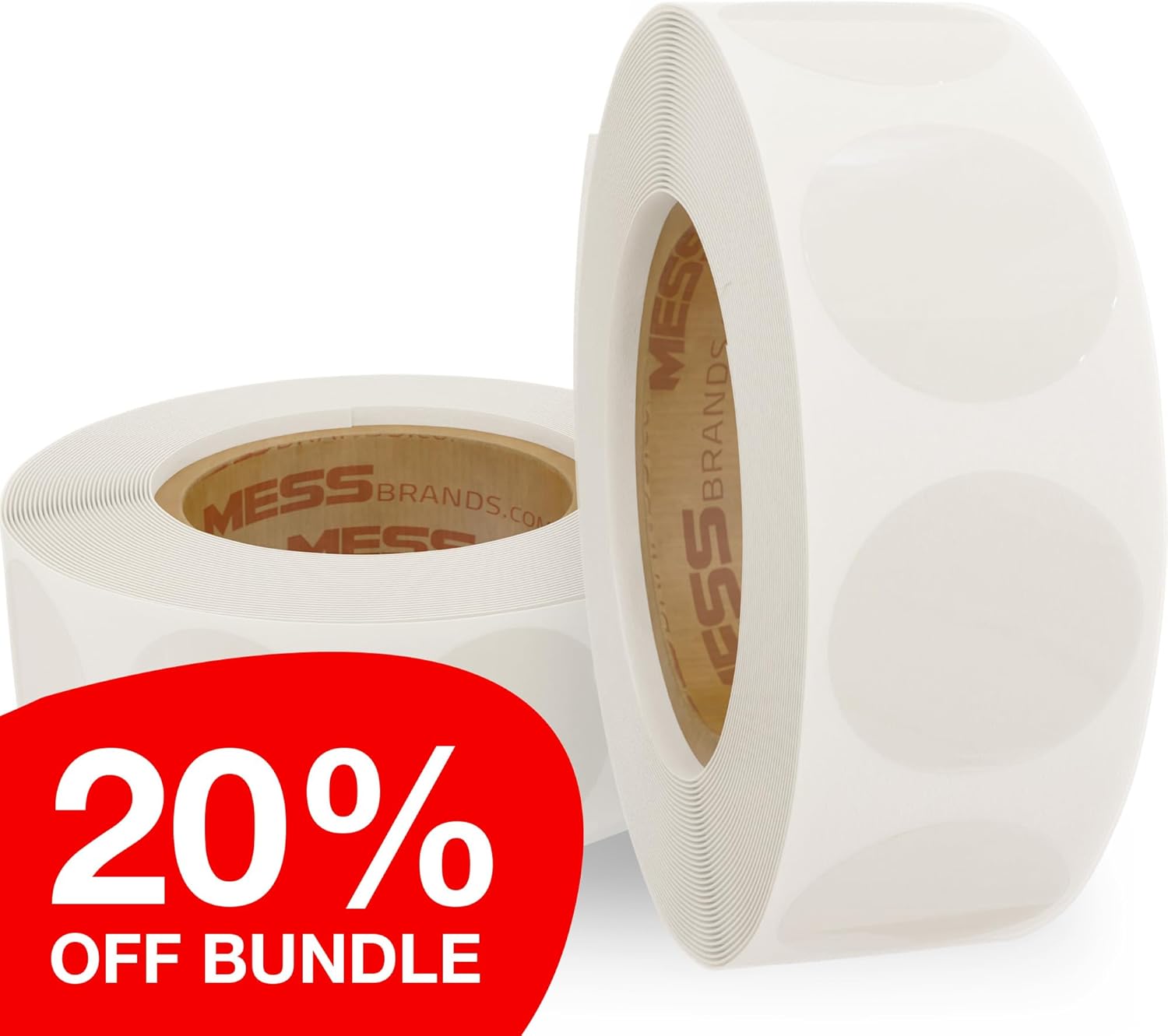 Amazon.com : MESS Clear Round Labels (1"/1.5" 1500 Labels) Clear Round ...