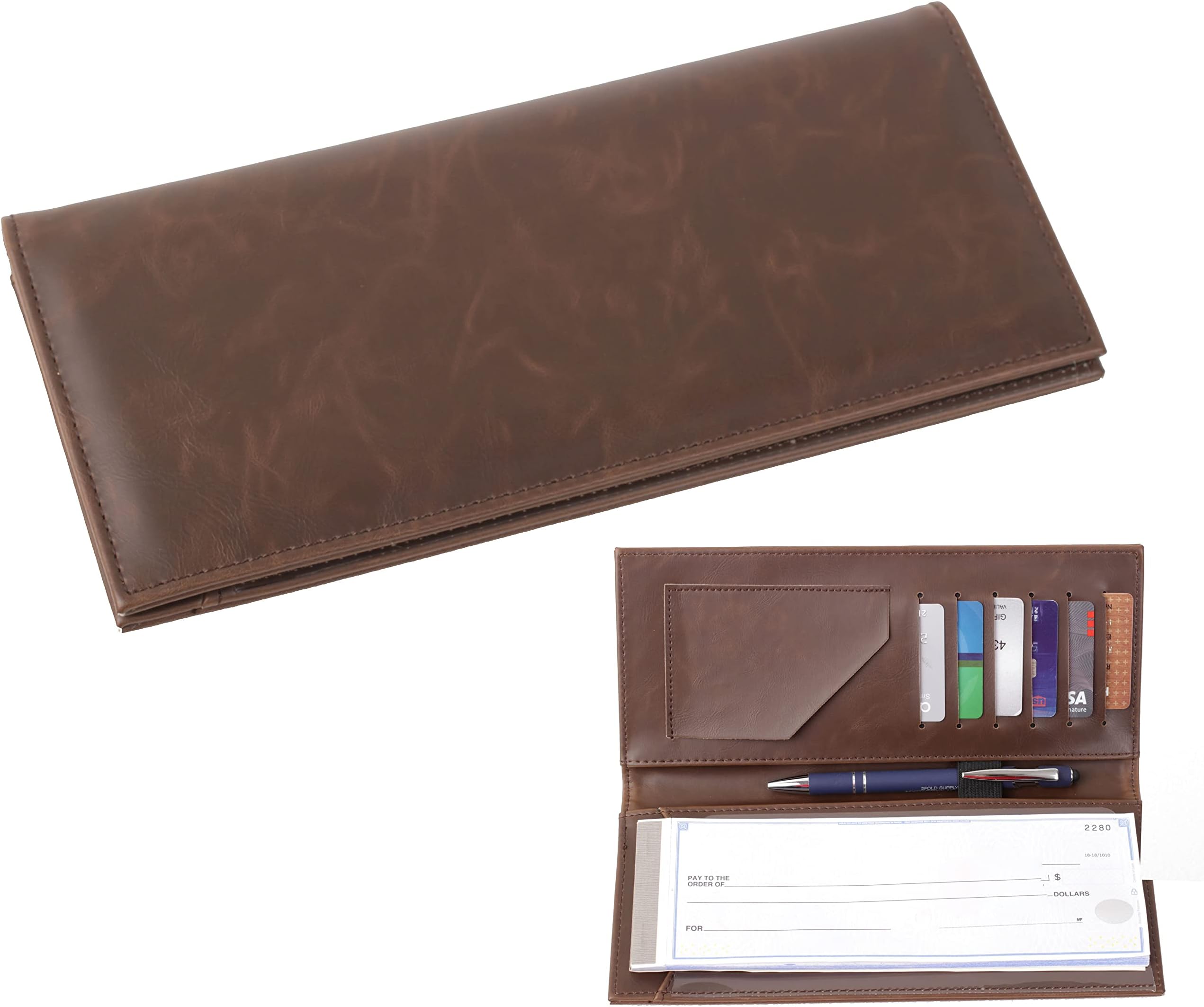 Amazon.com: 2Fold Business Size and Travelers Check Large Checkbook ...