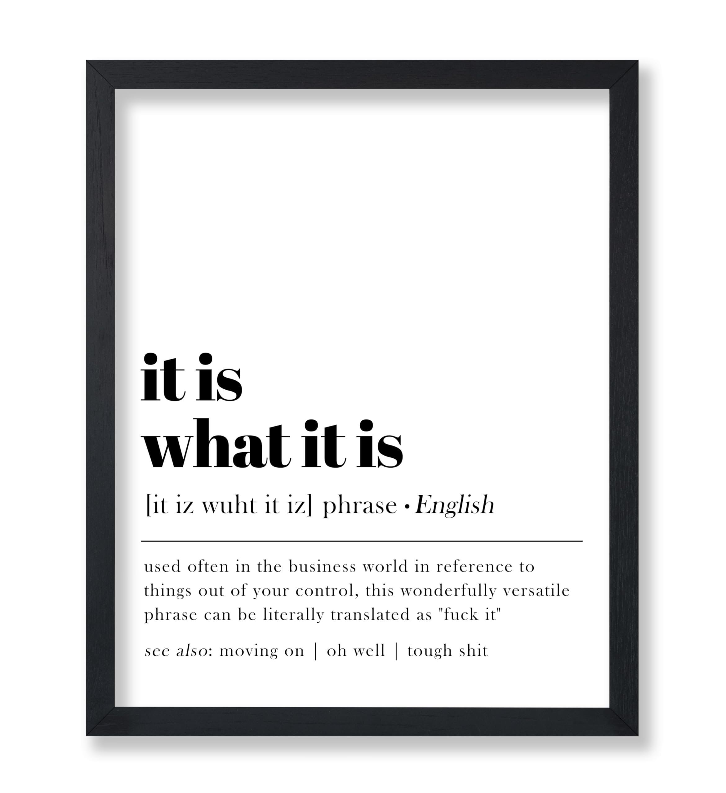 Amazon.com: Poster Master Dictionary Art Poster - Definition of It Is ...