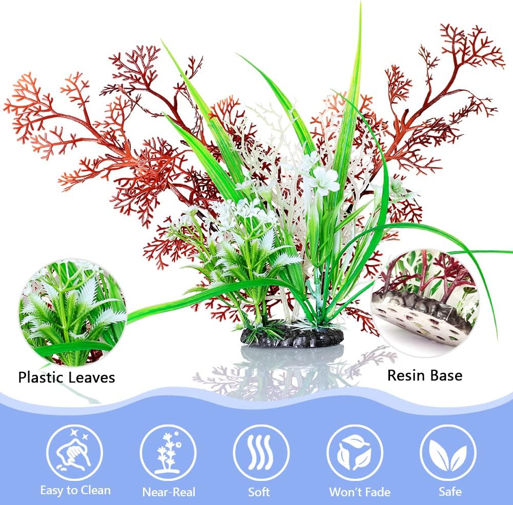 Plantas de acuario, pecera artificial, plantas de plástico, decoración ...