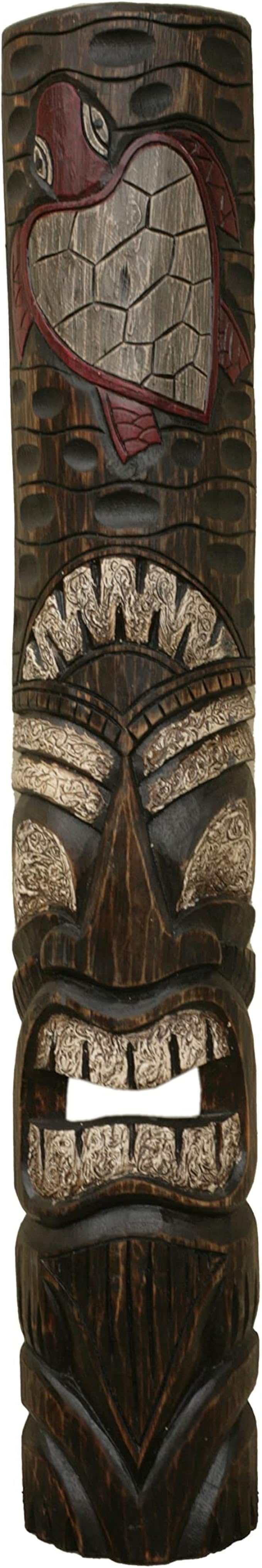 Amazon.com : FOREVER BAMBOO Tiki Mask Happy God Outdoor Decoration 40 ...