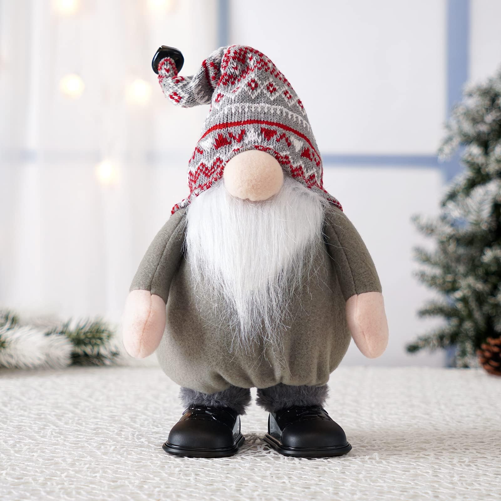 Amazon.com: Mud Pie Singing Christmas Gnome, Nose, 4" x 9". : Home ...