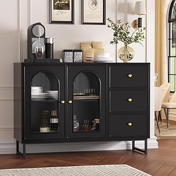 Amazon.com: Vabches Buffet Cabinet with Storage, 47.2" Sideboard Buffet ...