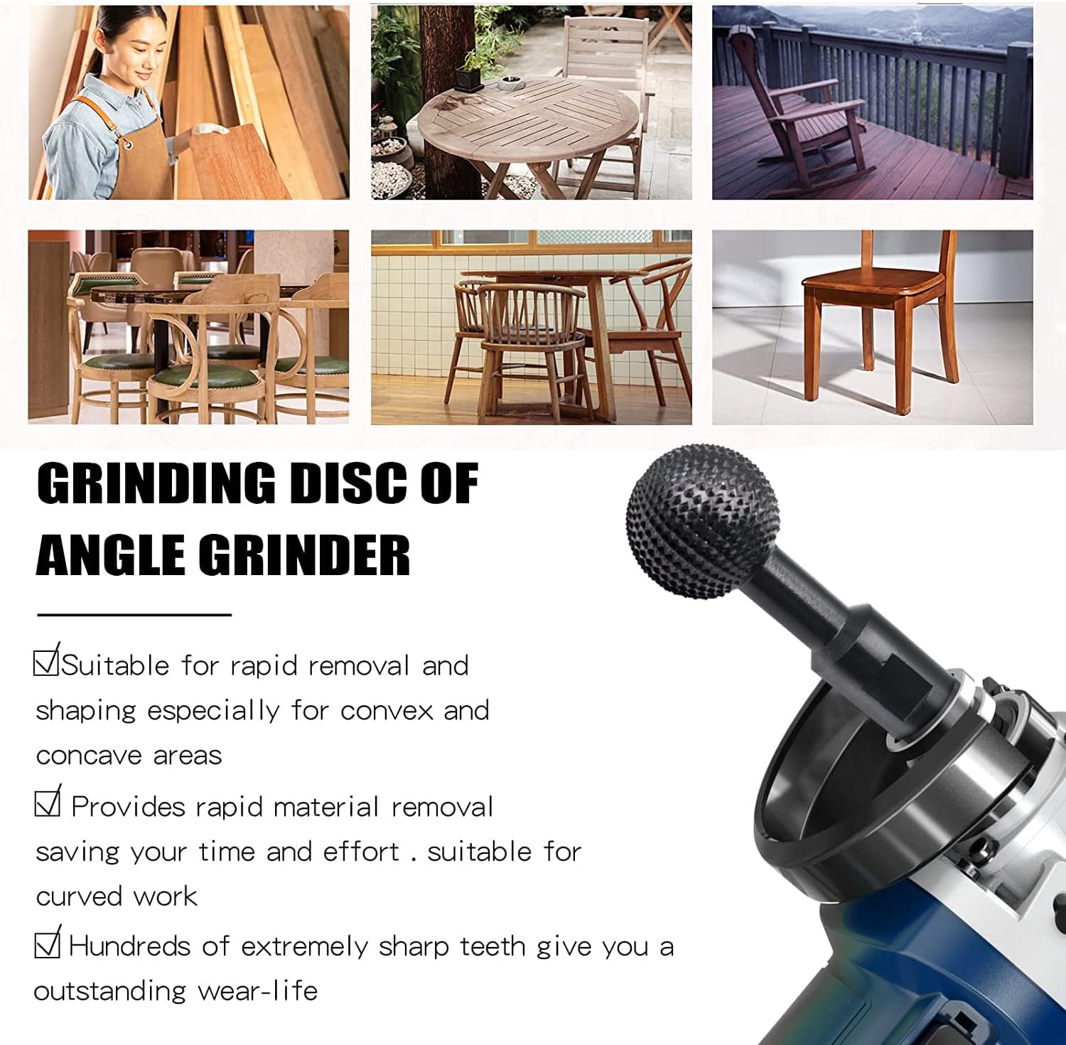 Freza sferica rotativa din otel de carbon, Negru, 108 x 40 mm - eMAG.ro