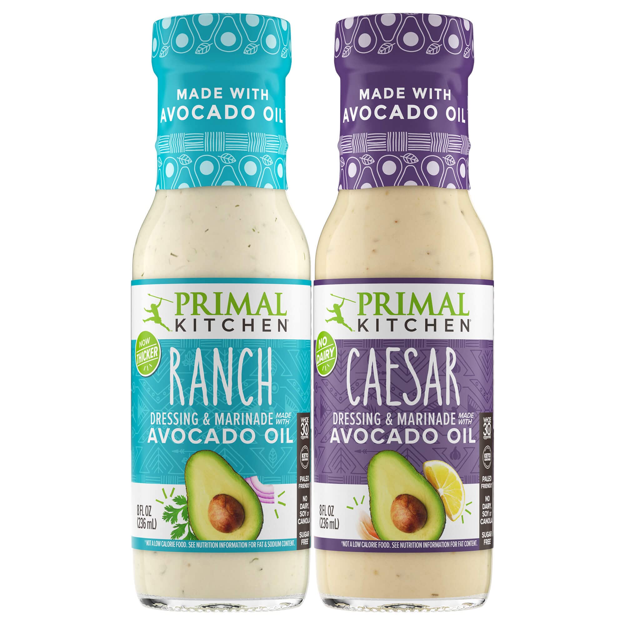 Primal Kitchen Ranch Dressing And Marinade And Caesar Dressing Marinade ...