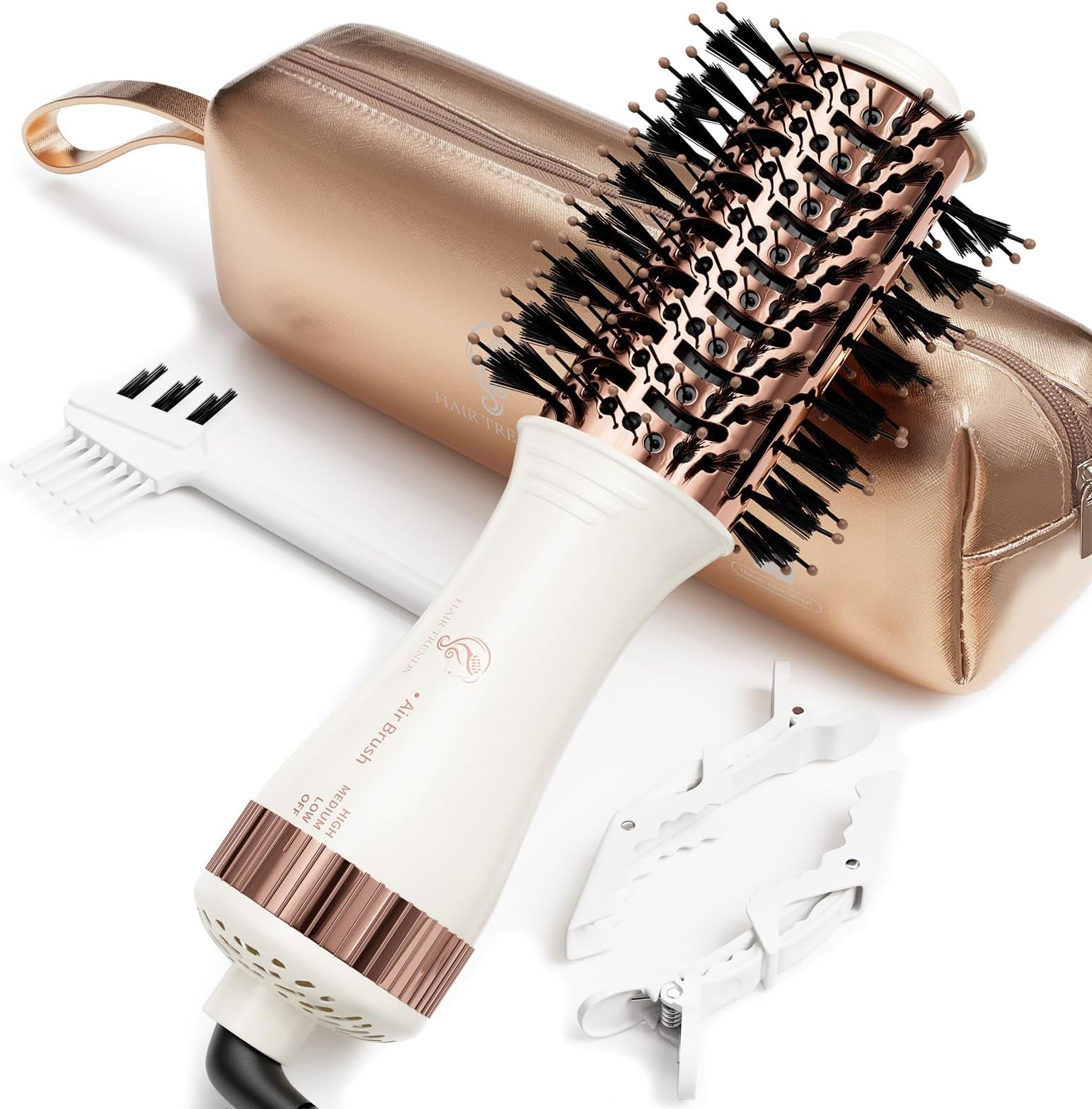 Amazon.com : Travel Blow Dryer Brush in one, Dual Voltage Mini Hot Air ...