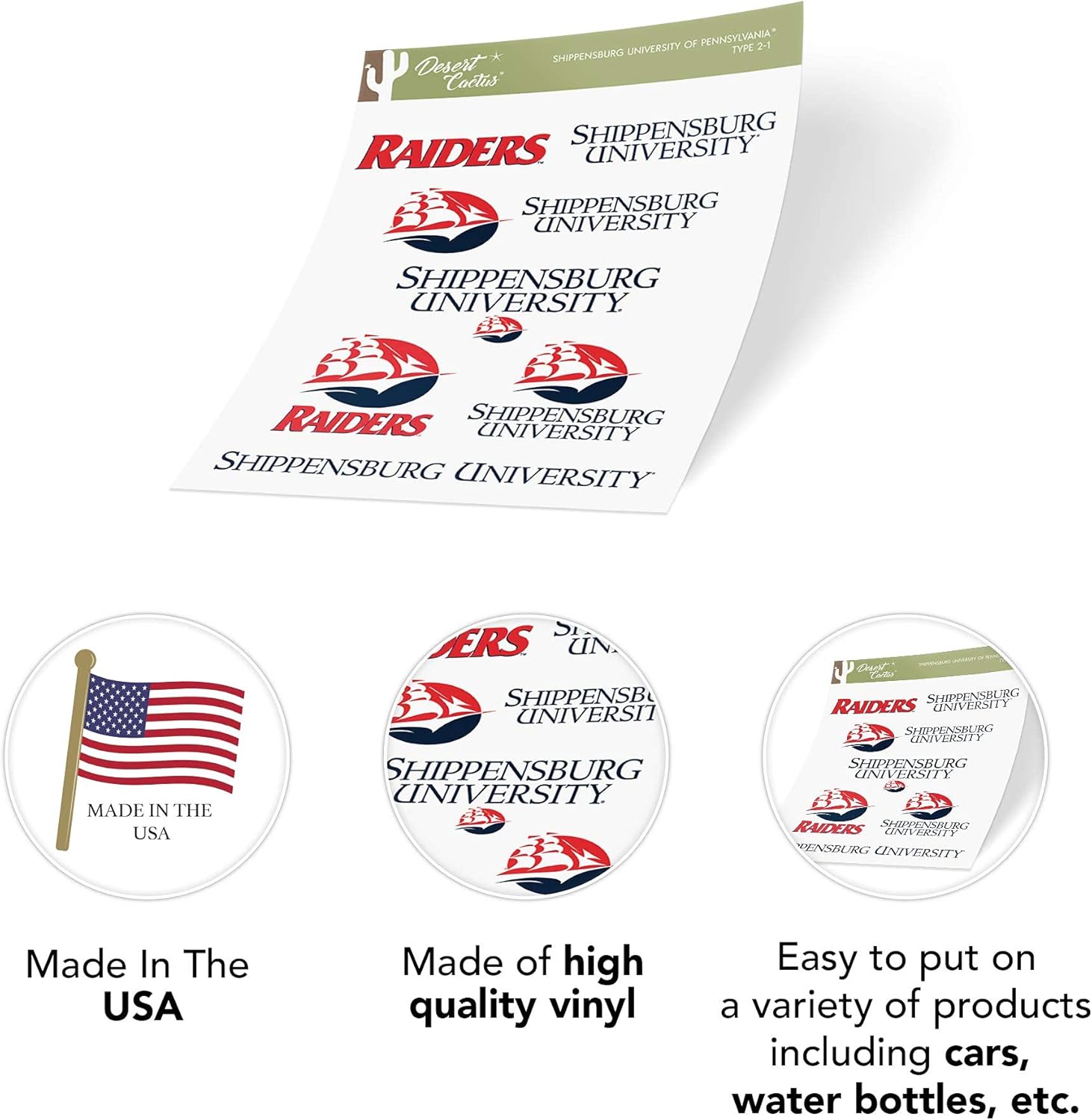 Buy Shippensburg University Raiders Big Red Sticker Vinyl Decal Laptop ...