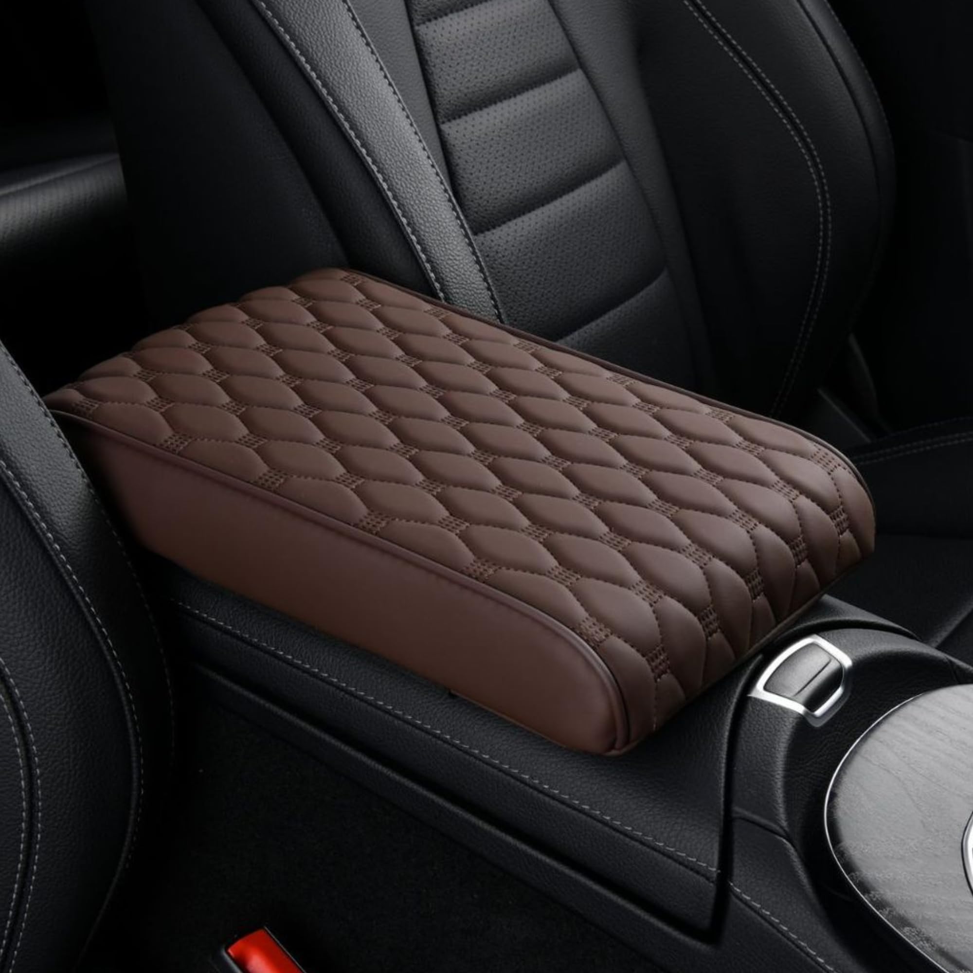 Amazon.com: WOODHAWK Car Center Console Cushion Pad Memory FoamArmrest ...