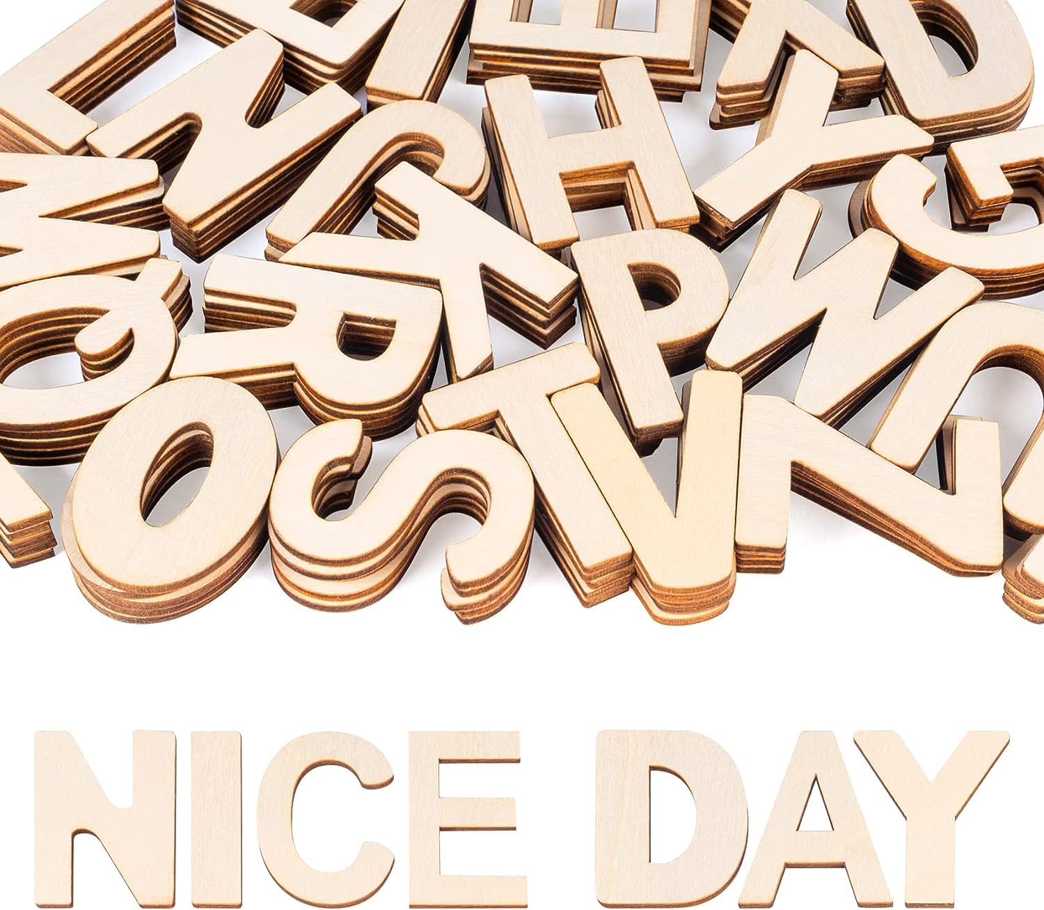 Cliths 2" Wooden Letters - 170 Pcs Wood Alphabet Letters for Crafts ...