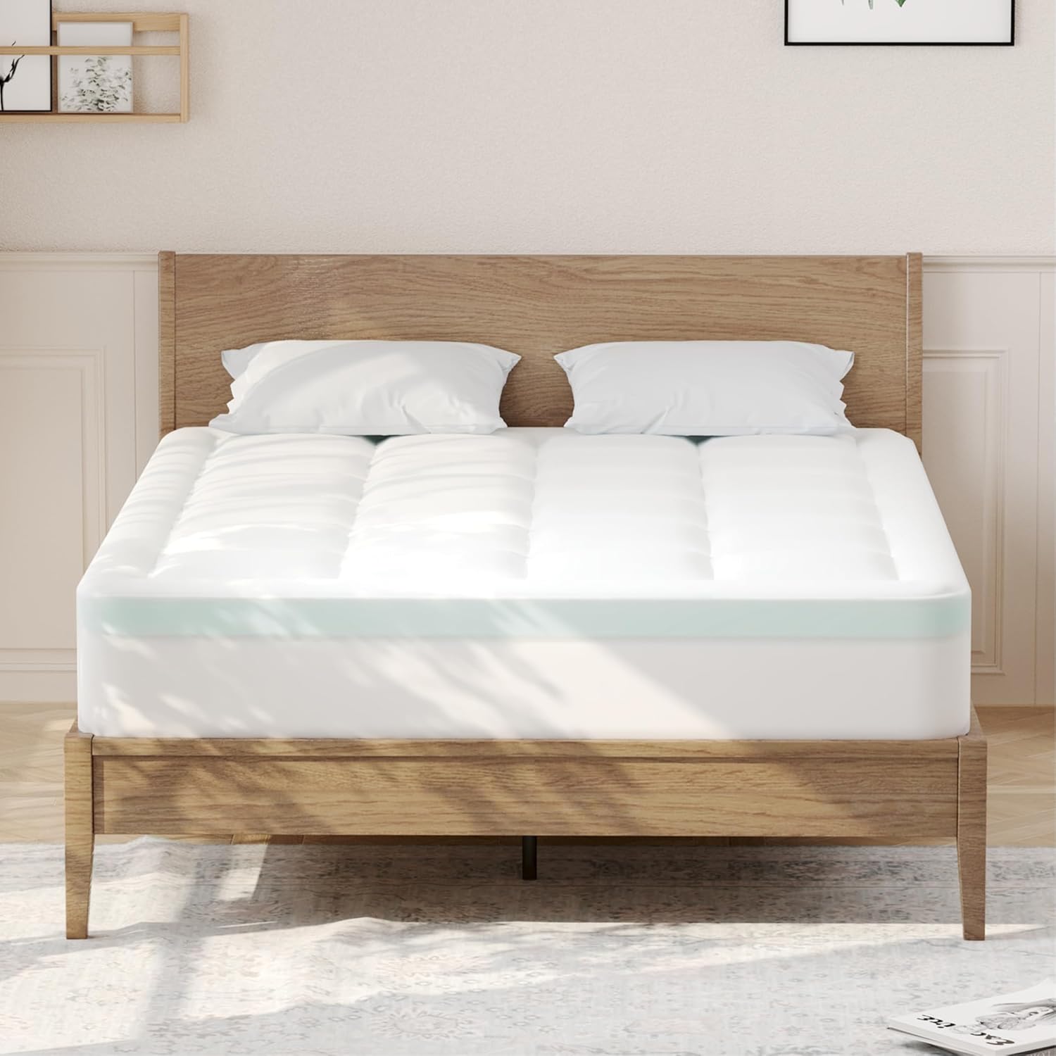 Amazon.com: 5.5 Inch Queen Memory Foam Mattress Topper -4 Inch Cooling ...