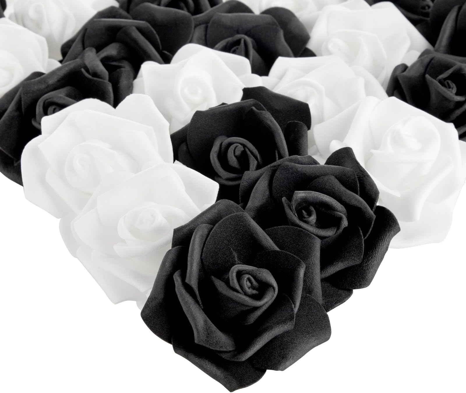 Amazon.com: Bright Creations 100 Pack Black and White Artificial ...