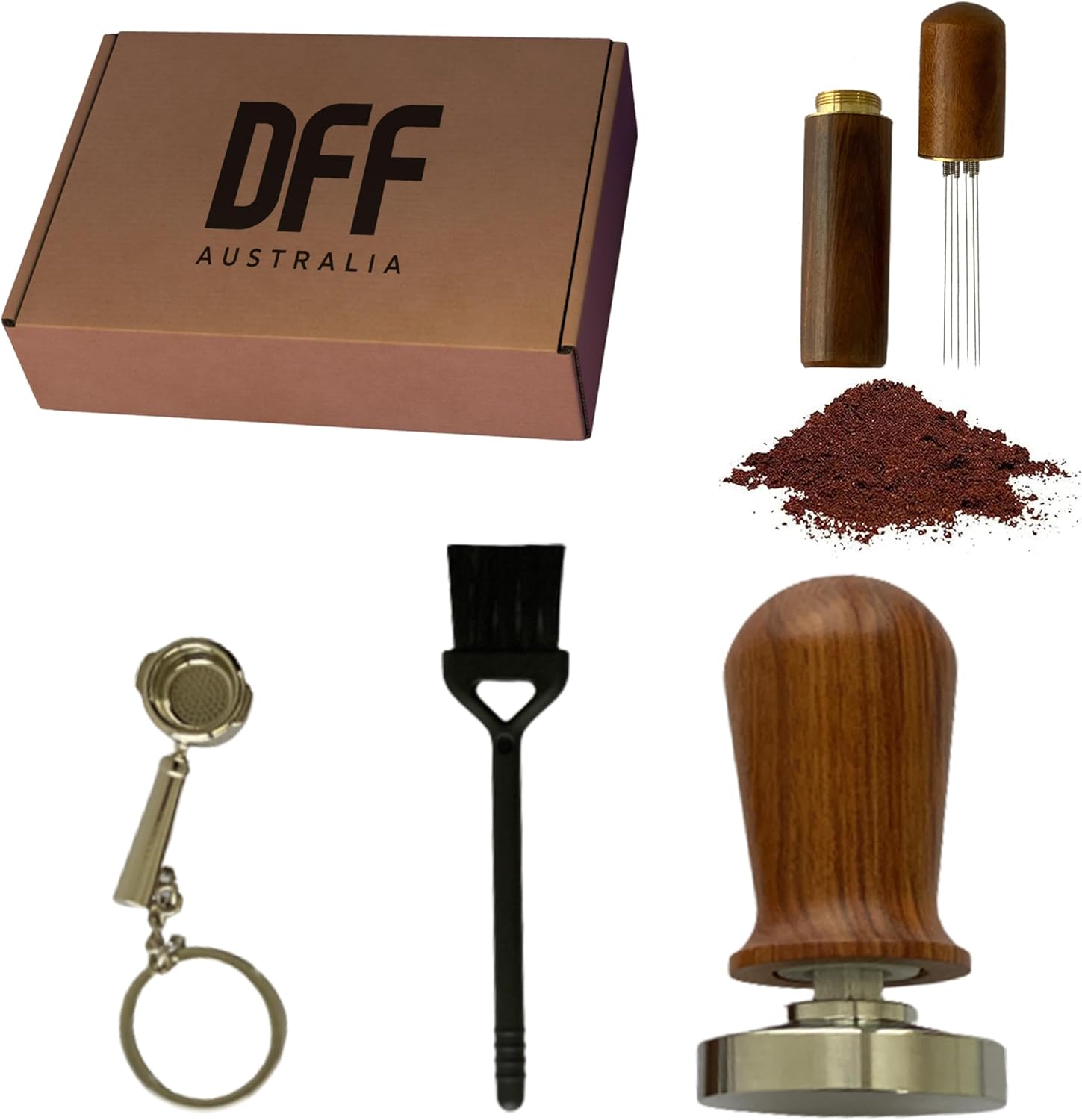 WDT Tool Kit with 53mm Coffee Tamper - Espresso Powder Stirrer & Weisse ...