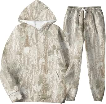 Amazon.com: Camo Sweatsuits for Women Set 2 Piece Camo Hoodies Maple ...