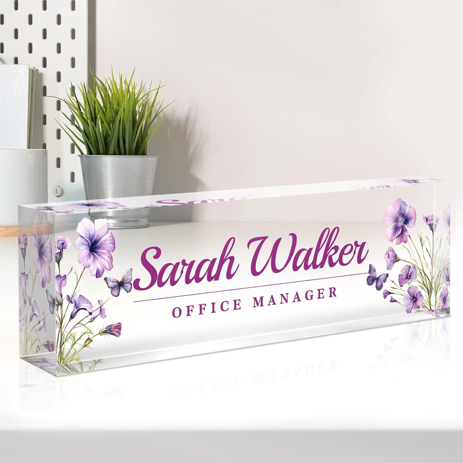 Amazon.com: Name Plate for Desk, Desk Name Plate Personalized, Office ...