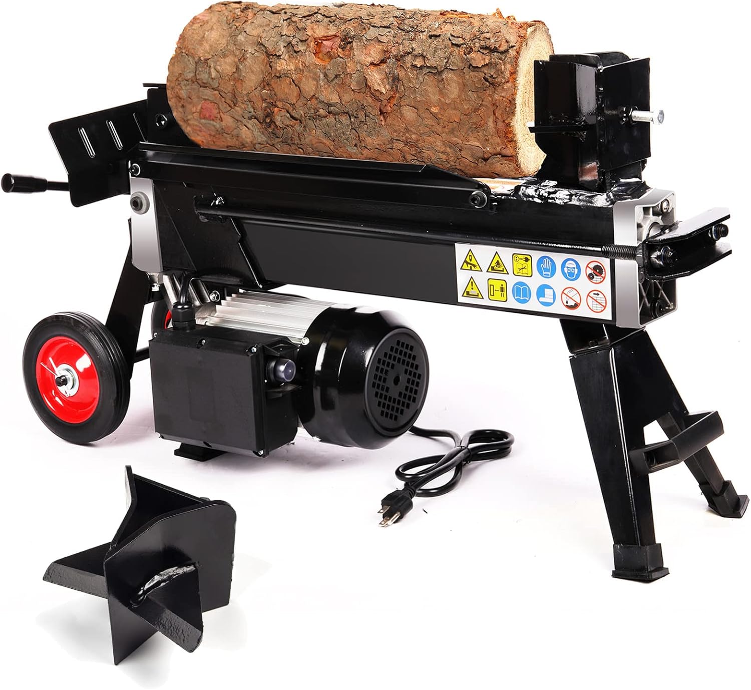 AESRAOU Electric Log Splitter 5 Ton Wood Splitter Hydraulic Ram ...