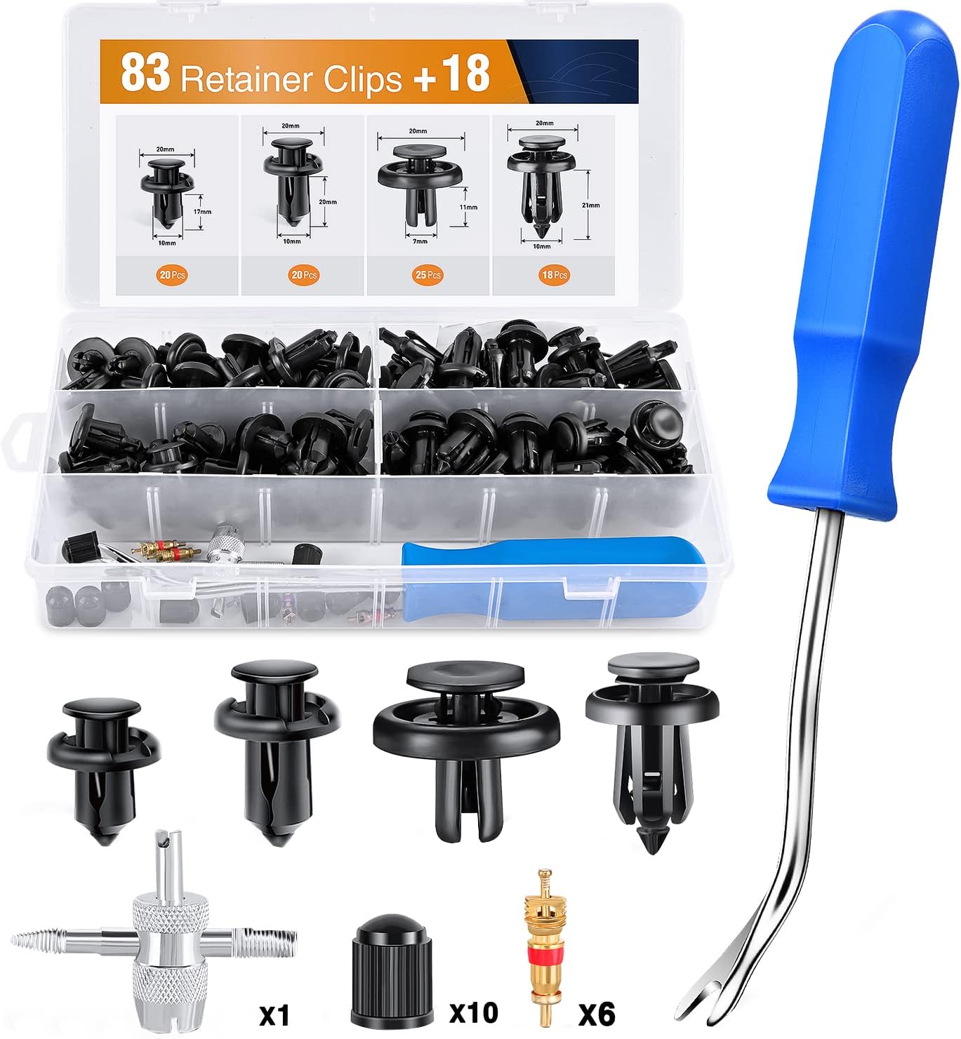 Amazon.com: GOOACC Bumper&Splash Shield Retainer Metal Insert Clips ...