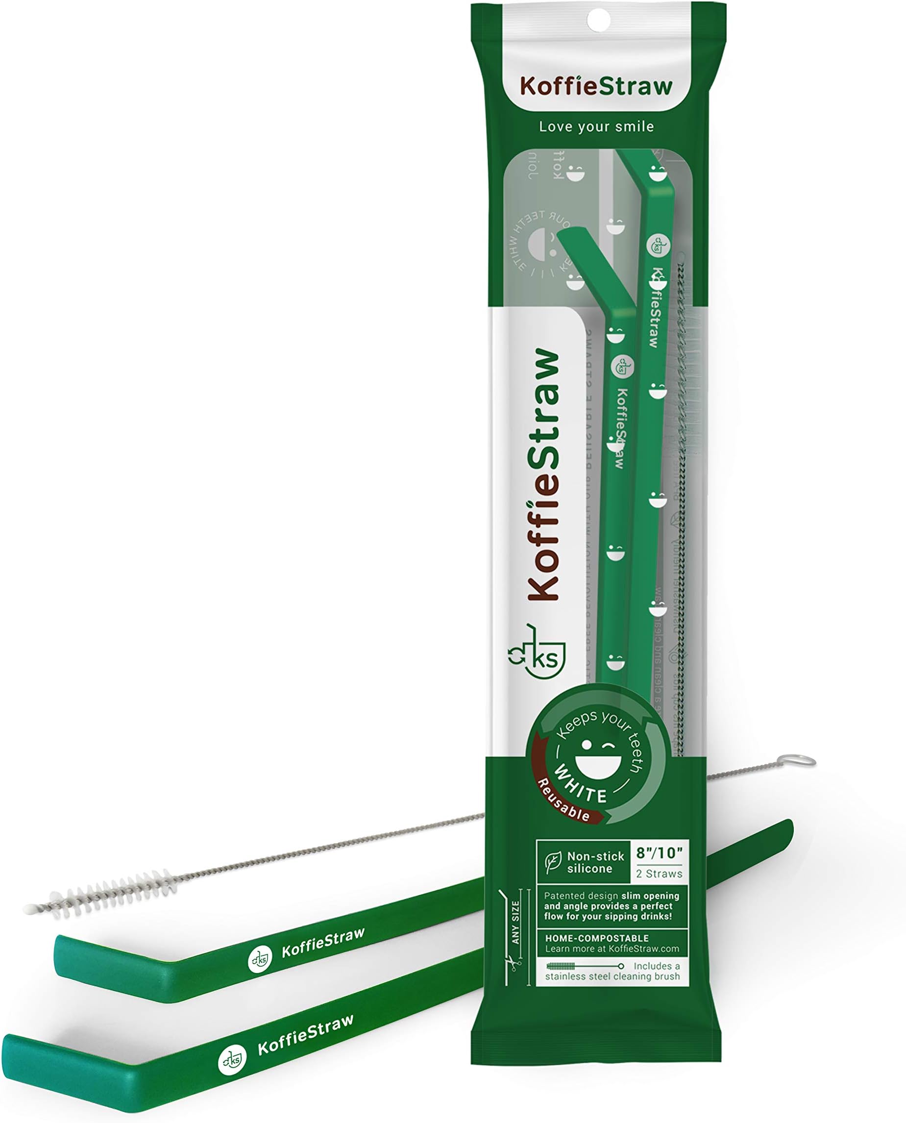 Amazon.com: Koffie Straw PINK in both sizes (2 straws: 8", 10", and a ...