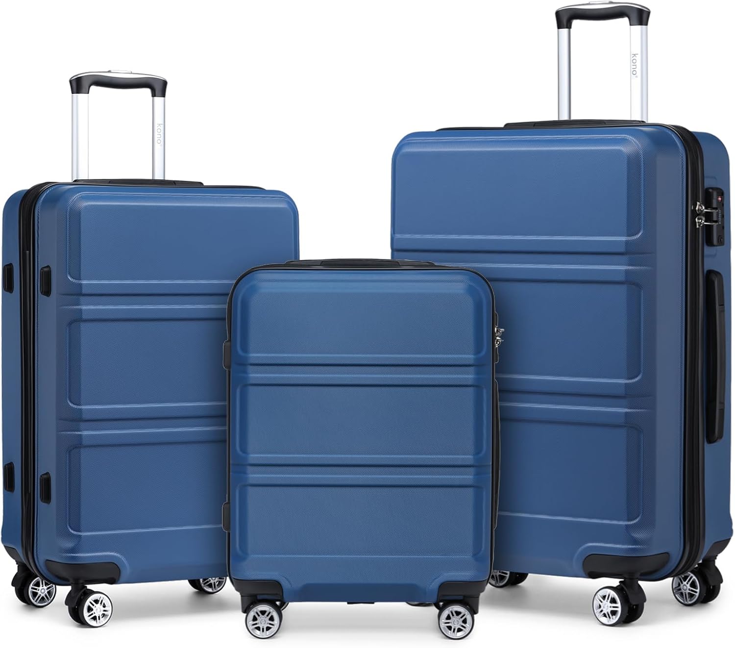 Amazon.com | Kono 3 Piece Luggage Sets Lightweight with Spinner Wheels ...