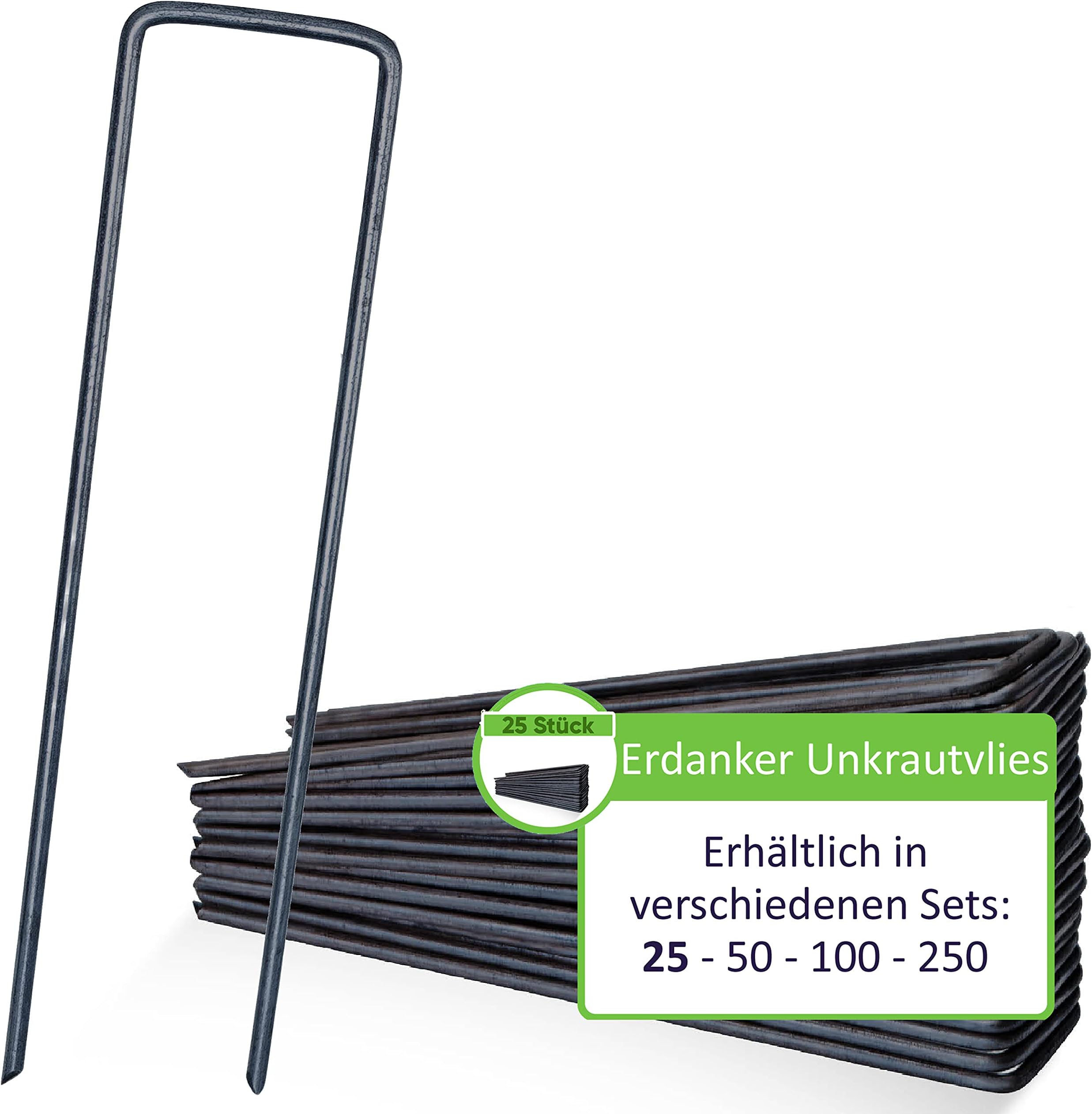 GardenGloss Anti-Rost Erdanker aus Stahl (50 Stück) - Stabile ...