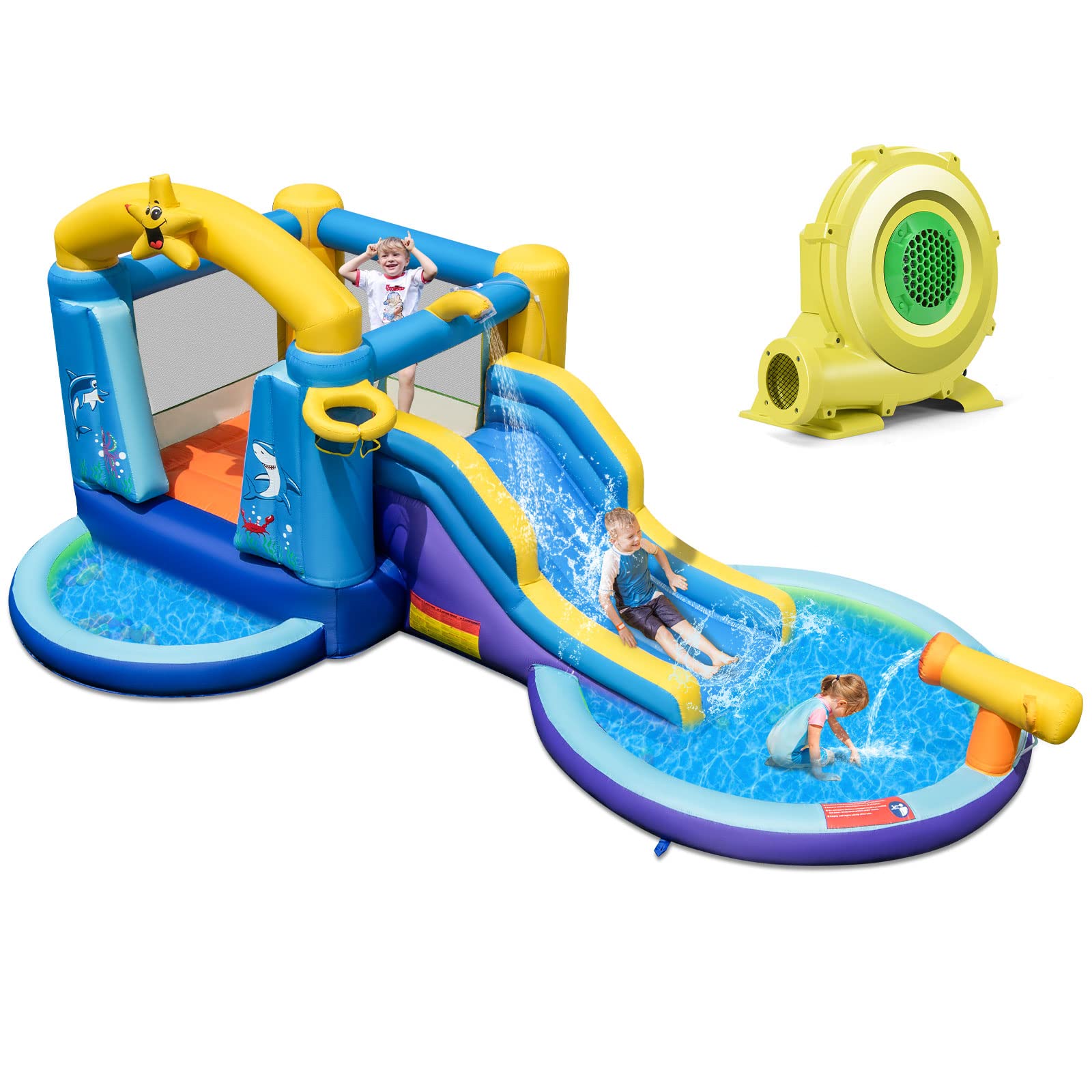 Water Park Big Inflatable Bounce House Bouncer With Splash Pool - Bed ...