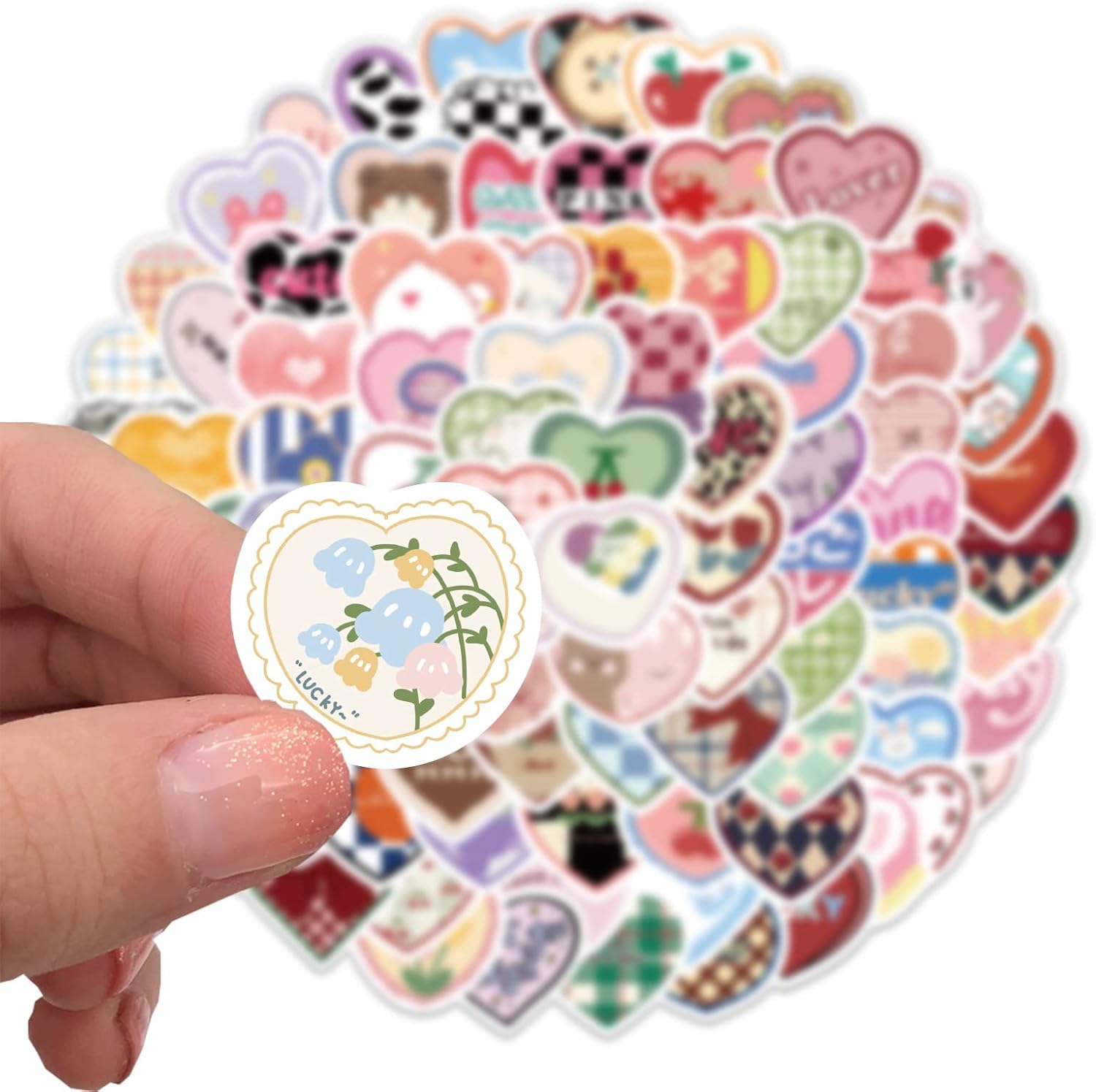 Bric dodo 100Pcs Korean Love Stickers Laptop Scrapbook Phone Computer ...