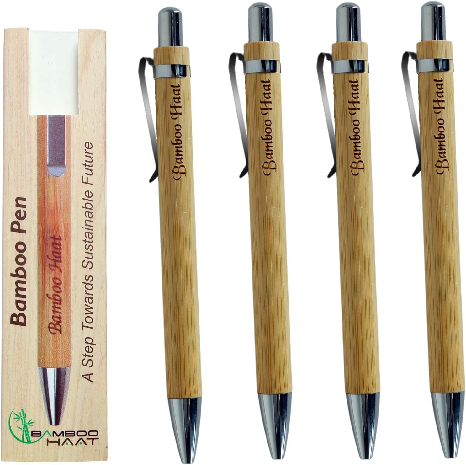 BAMBOO HAAT Wooden Ballpoint Pens Combo Set of 4 | For Women & Men ...
