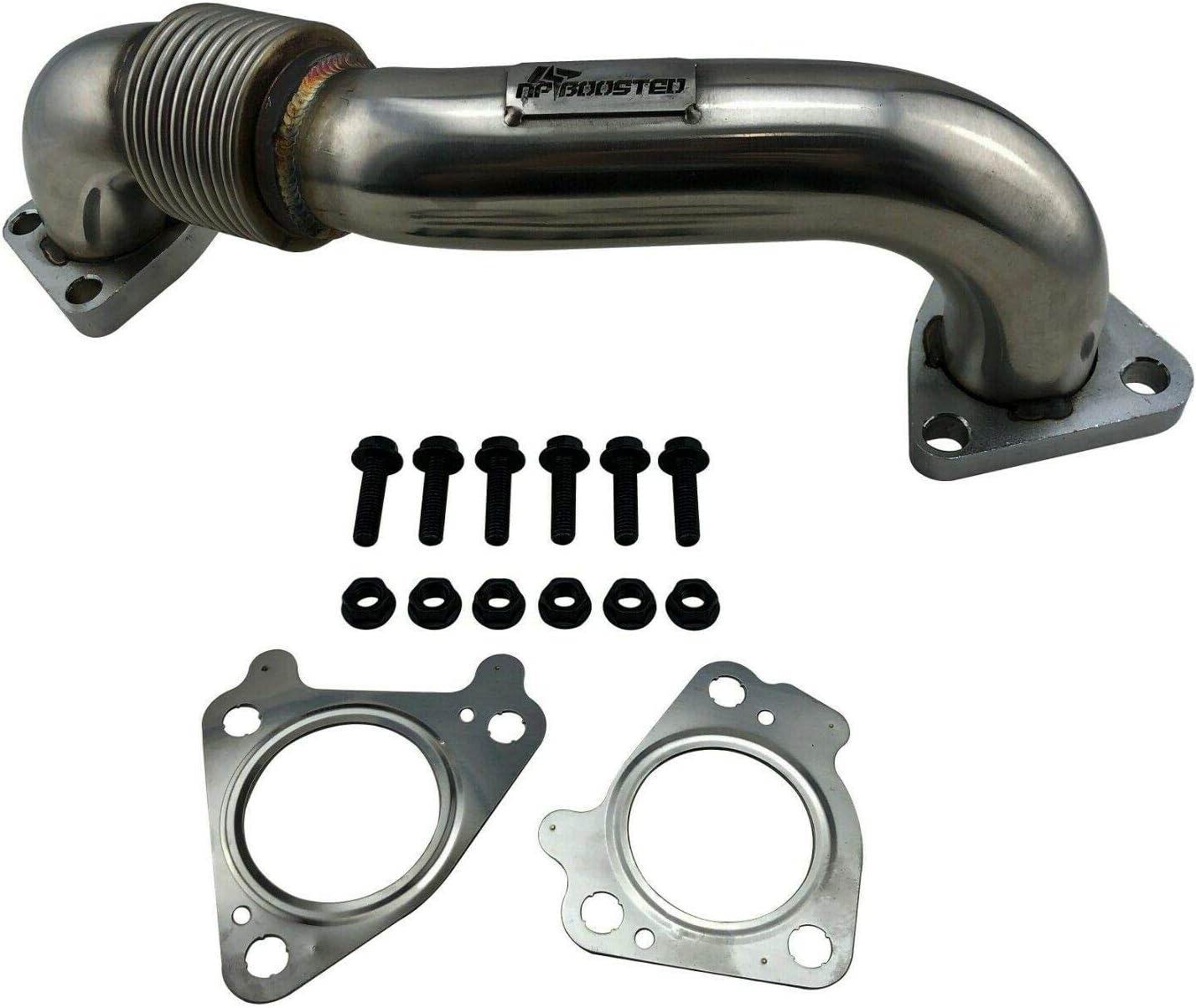 Drivers Side Up-Pipe w/Gasket Bolts + Nuts for LB7 LLY LBZ LMM LML 6.6L ...