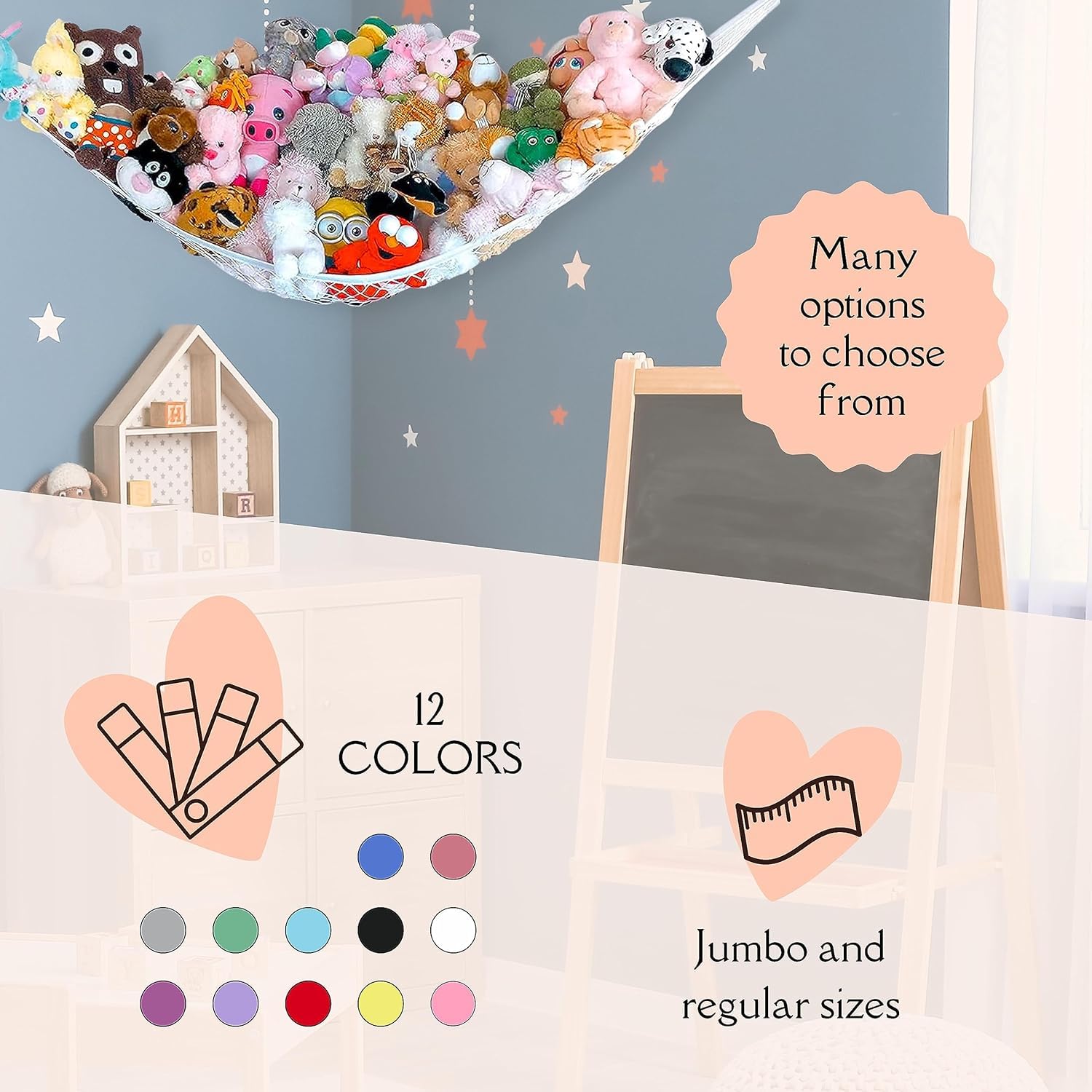 Snapklik.com : Lillys Love Large Stuffed Animal Net Hammock For Plushie ...