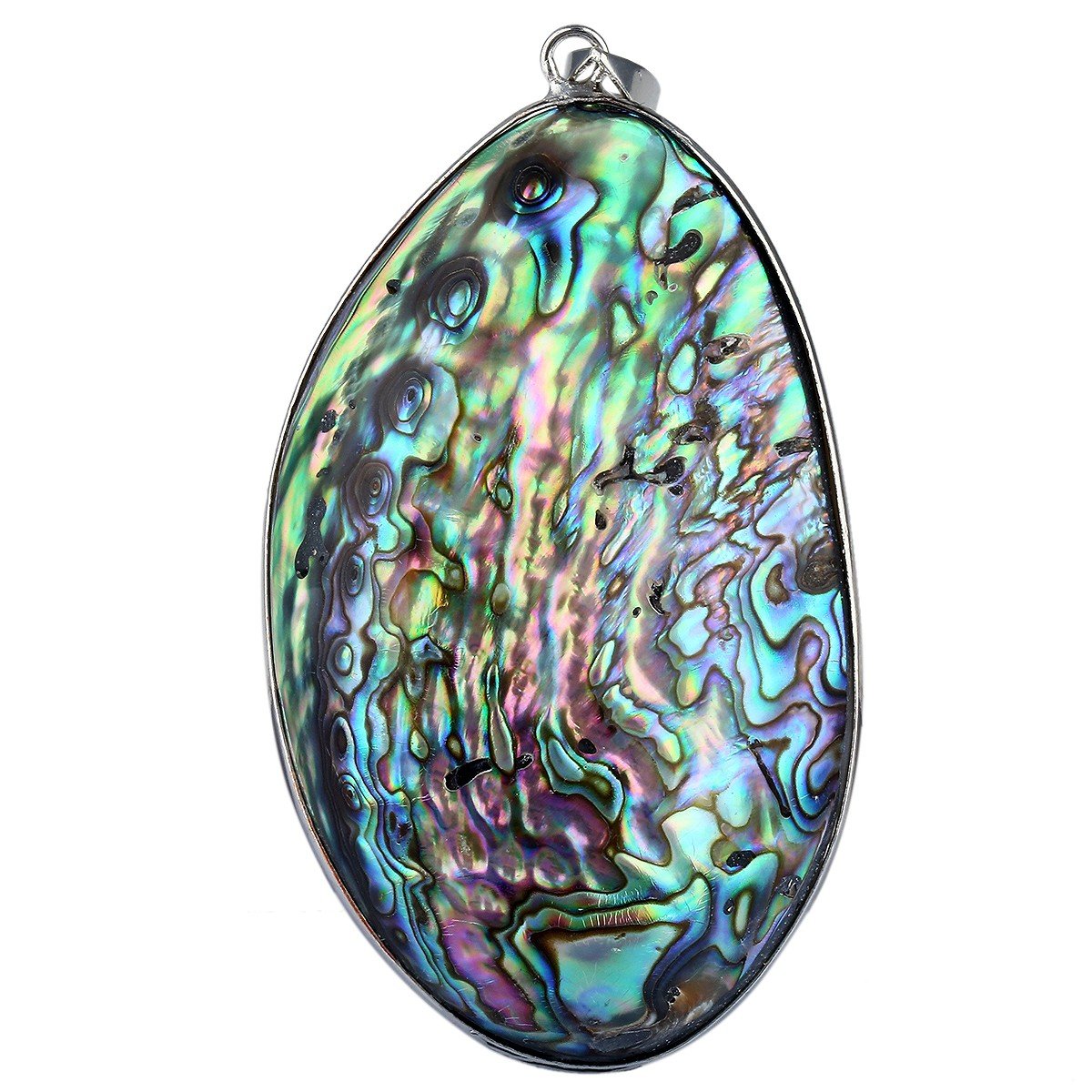 Amazon.com: SUNYIK Oval Abalone Shell Pendant,Water Drop Necklaces for ...